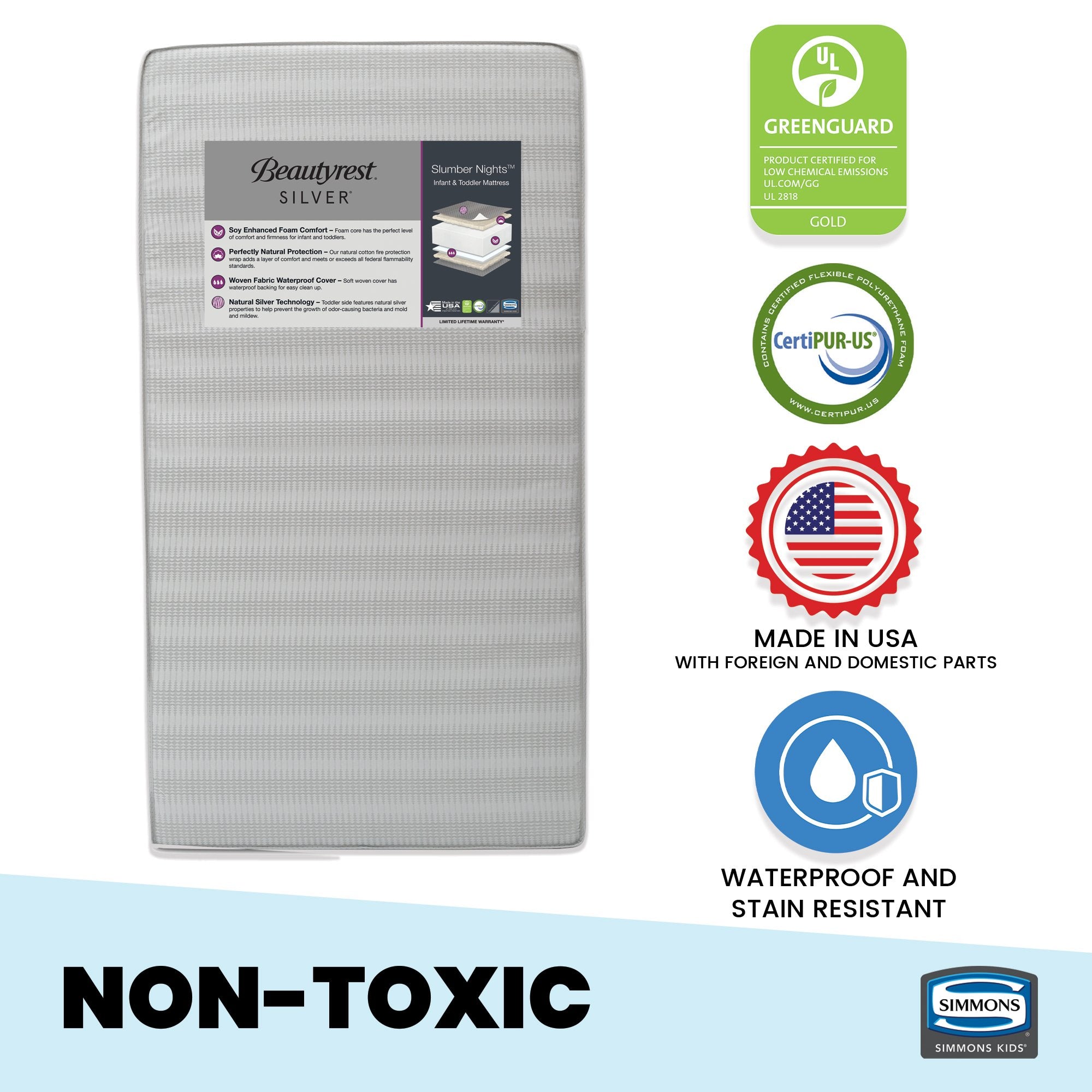 Beautyrest Silver Slumber Nights Crib and Toddler | Delta Children