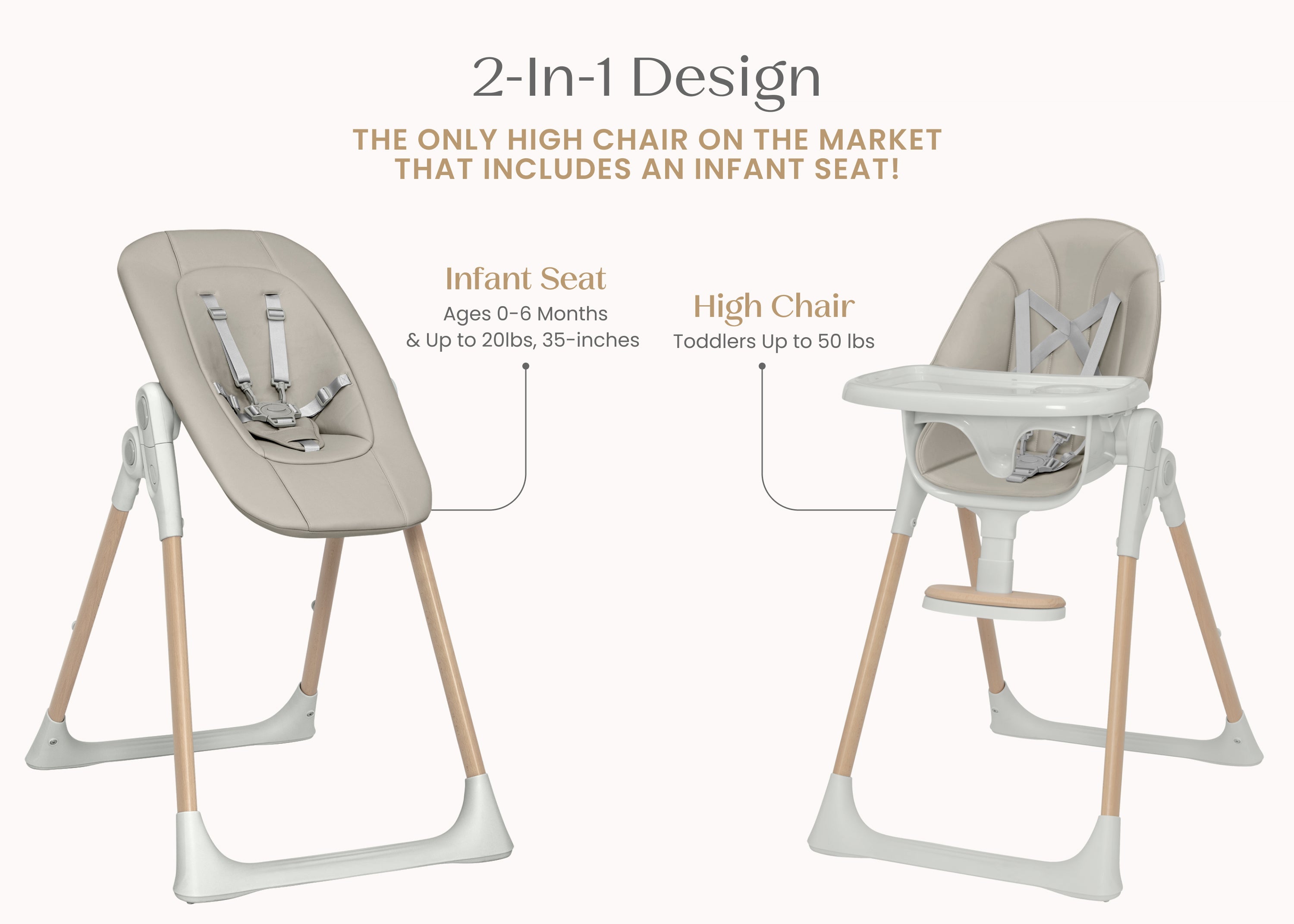 Duet 2-in-1 High Chair and Infant Seat | Delta Children
