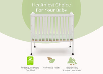 Folding Portable Mini Baby Crib with 1.5-inch Mattress | Delta Children
