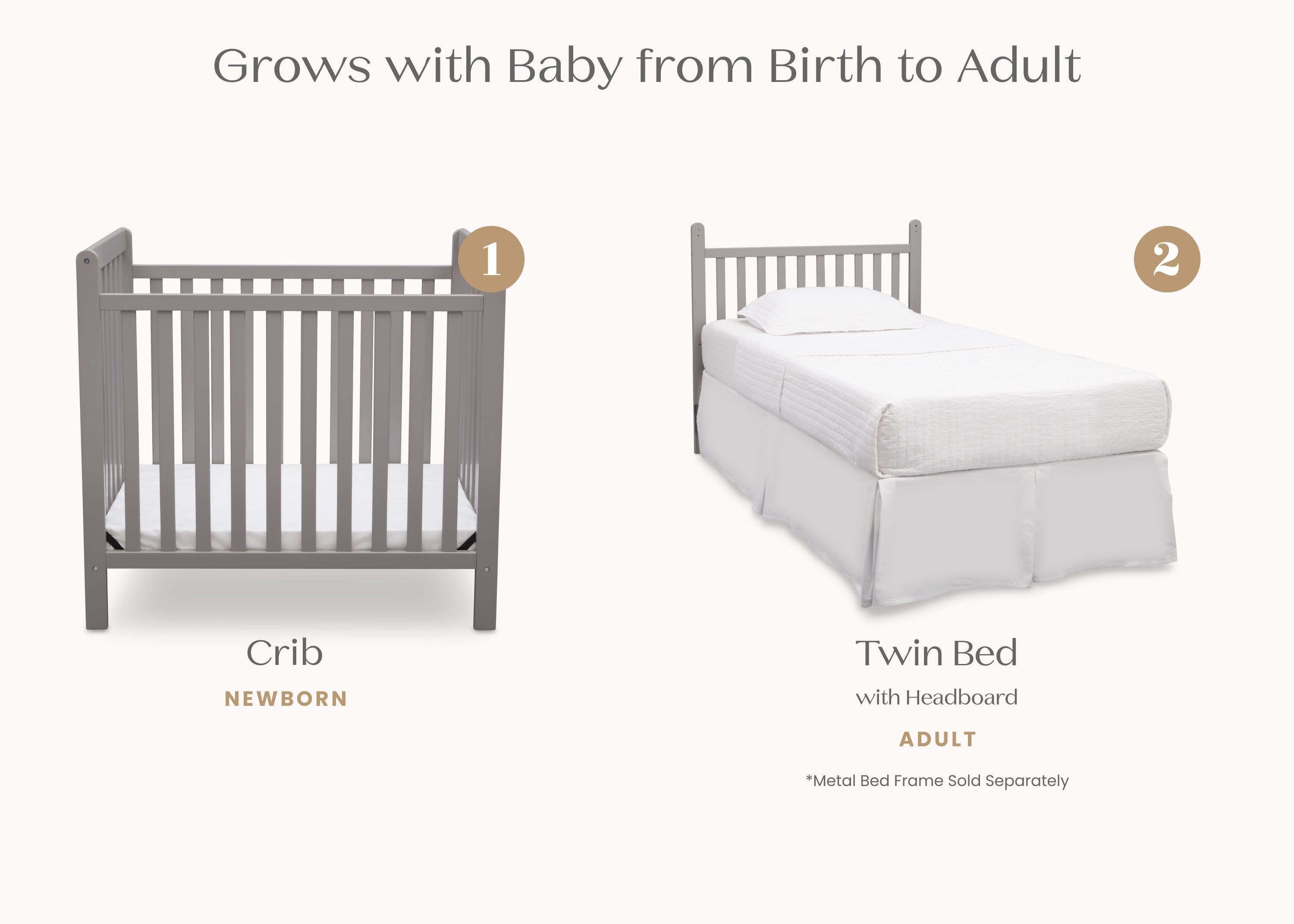 Classic Mini Crib with 2.75-inch Mattress - Convertible | Delta Children
