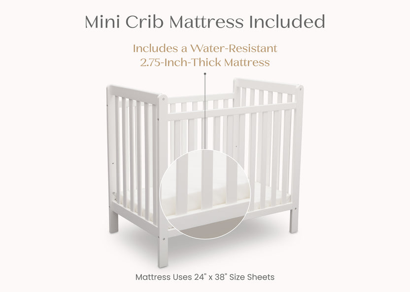 Classic Mini Crib with 2.75-inch Mattress - Convertible | Delta Children