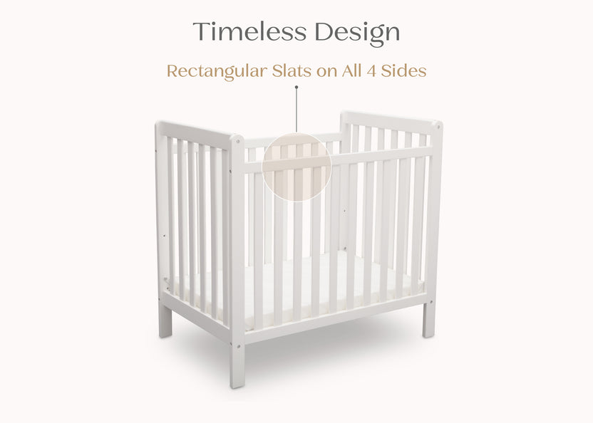 Classic Mini Crib with 2.75-inch Mattress - Convertible | Delta Children