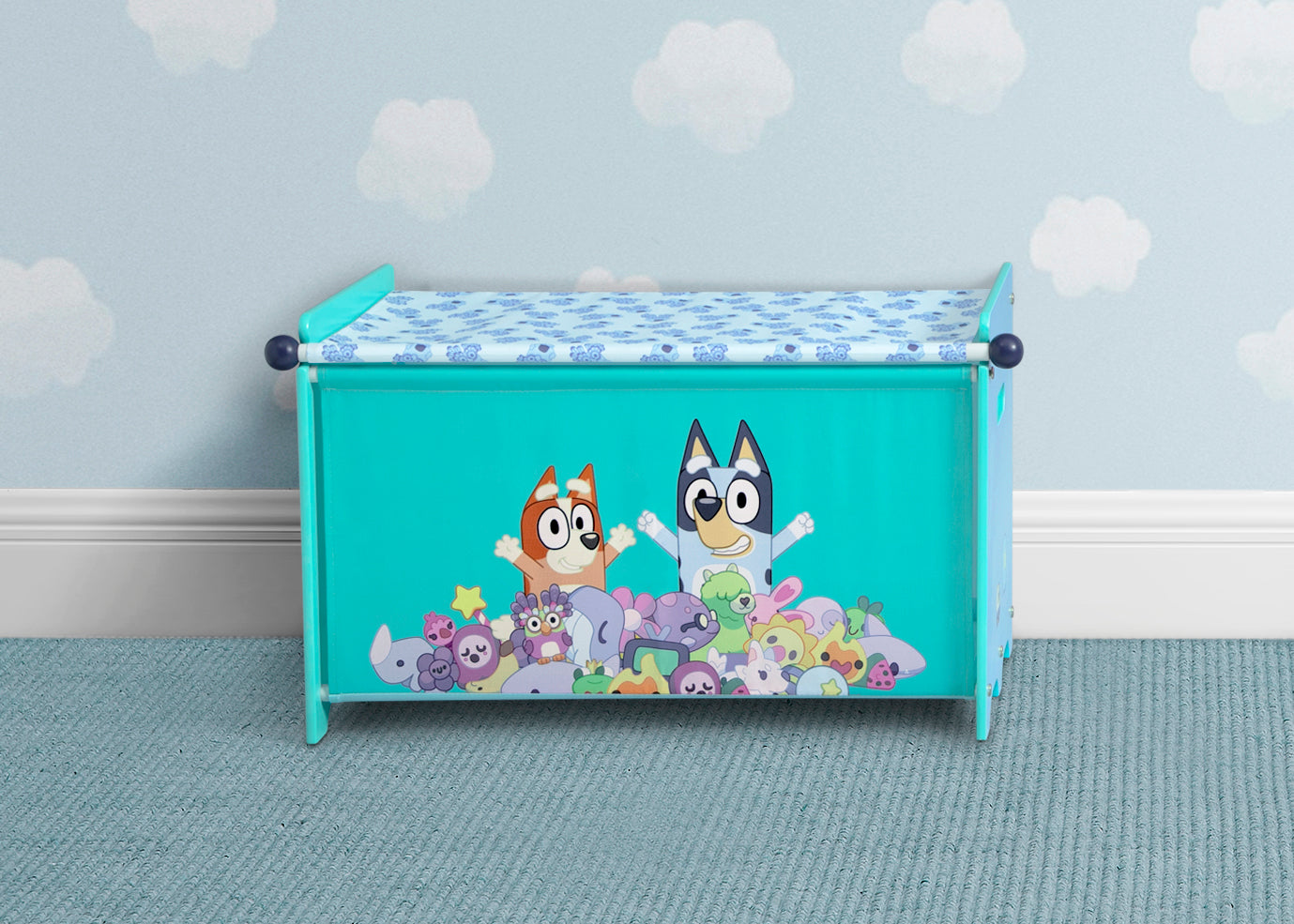 Bluey Toy Box with Retractable Fabric Top | Delta Children