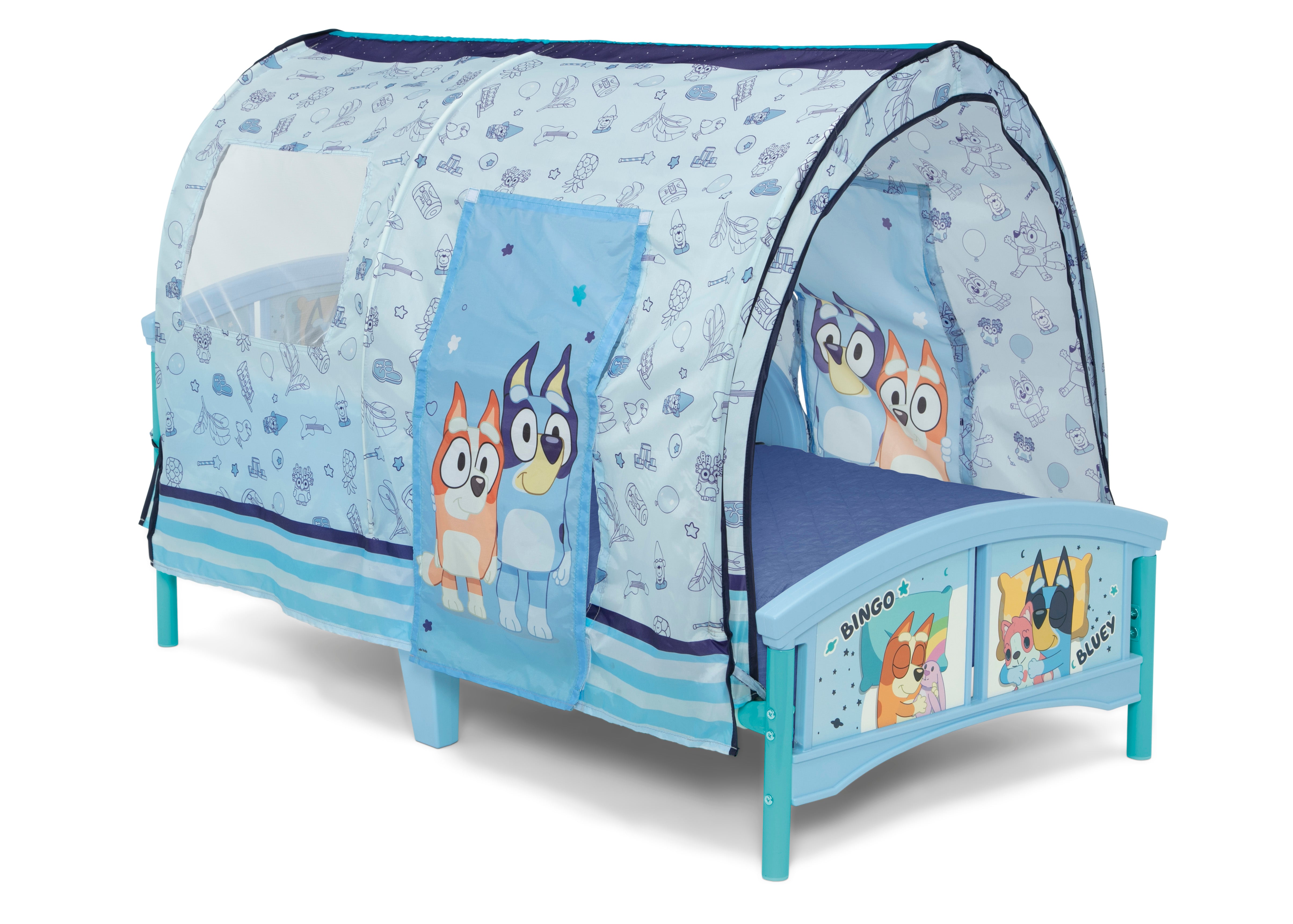 Bluey Plastic Toddler Bed with Tent | Delta Children