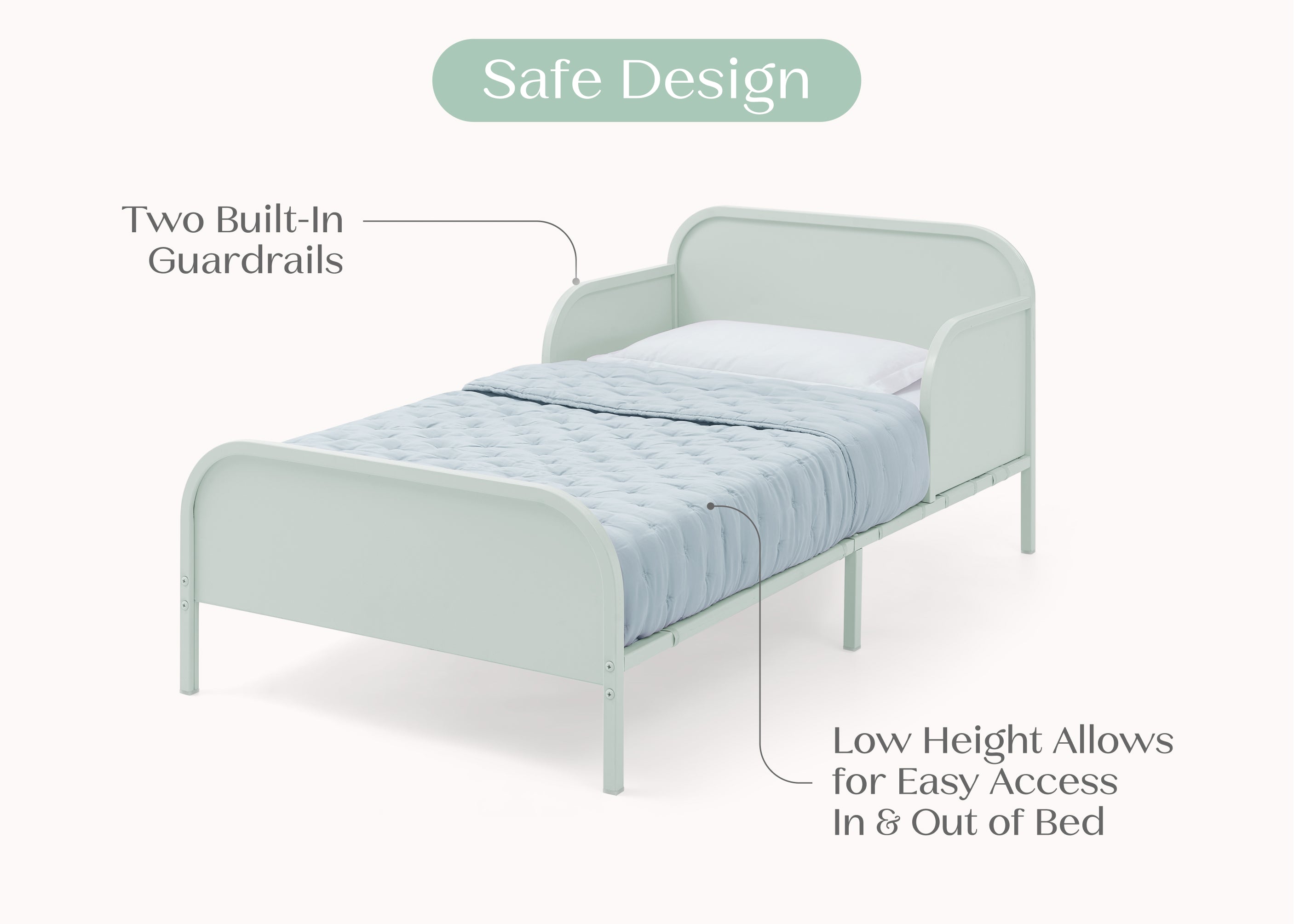 Magic Magnet Toddler Bed with Customizable Magnets & Built-In Book Sto ...