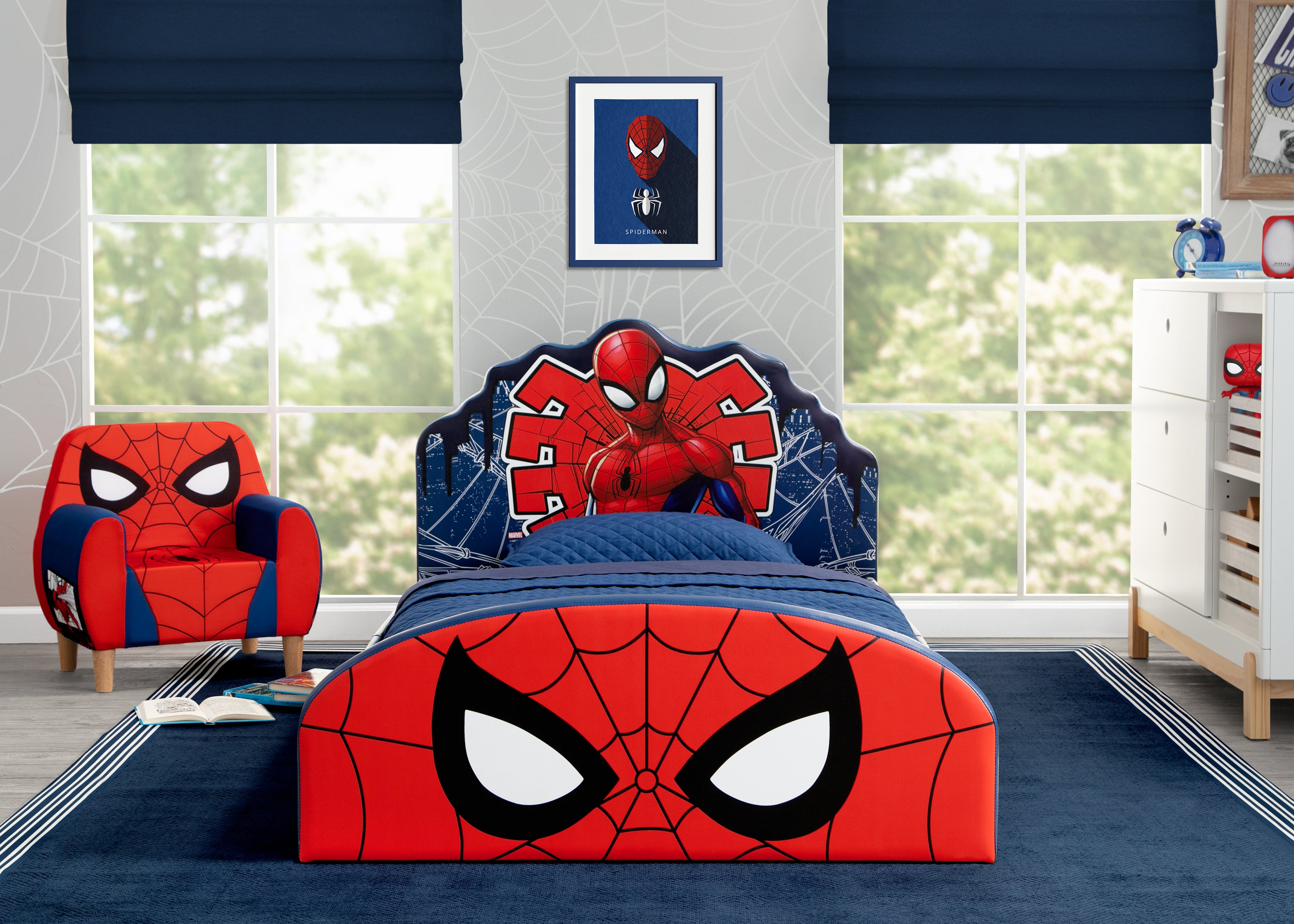 Marvel Spider-Man Upholstered Twin Bed | Delta Children