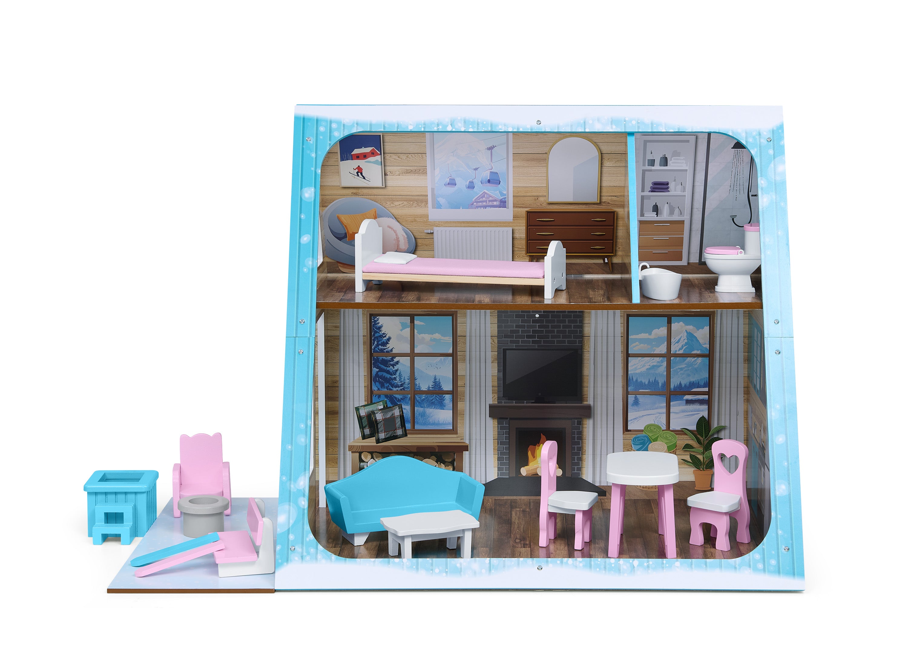 Ski Chalet A-Frame Dollhouse | Delta Children