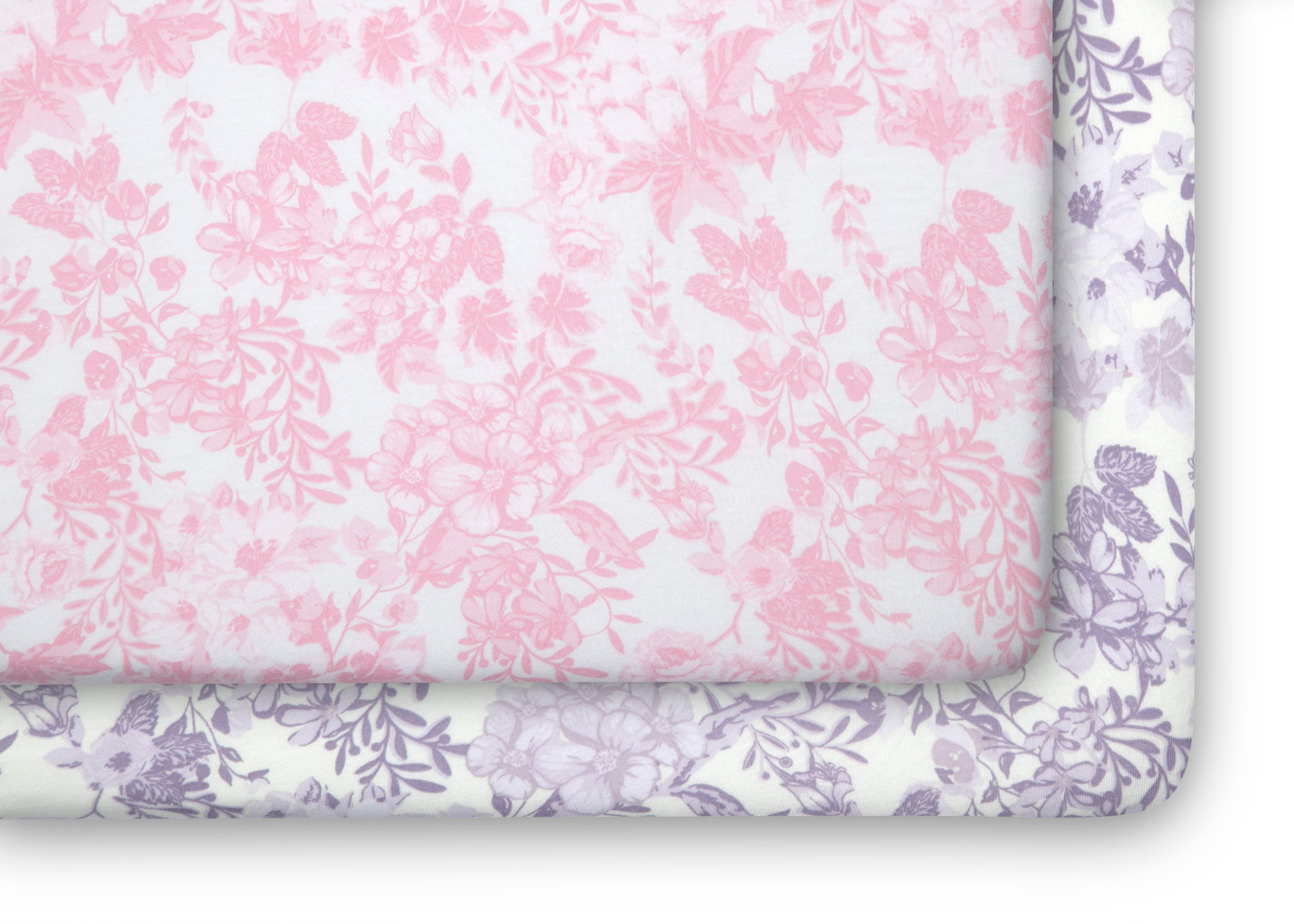 Pastel Floral Fitted Crib Sheets - 2 Pack | Delta Children