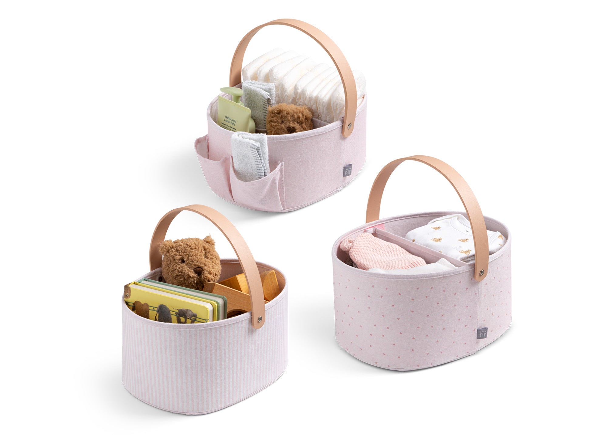 babyGap 3-Pack Nested Fabric Storage Bins with Handles | Delta Children