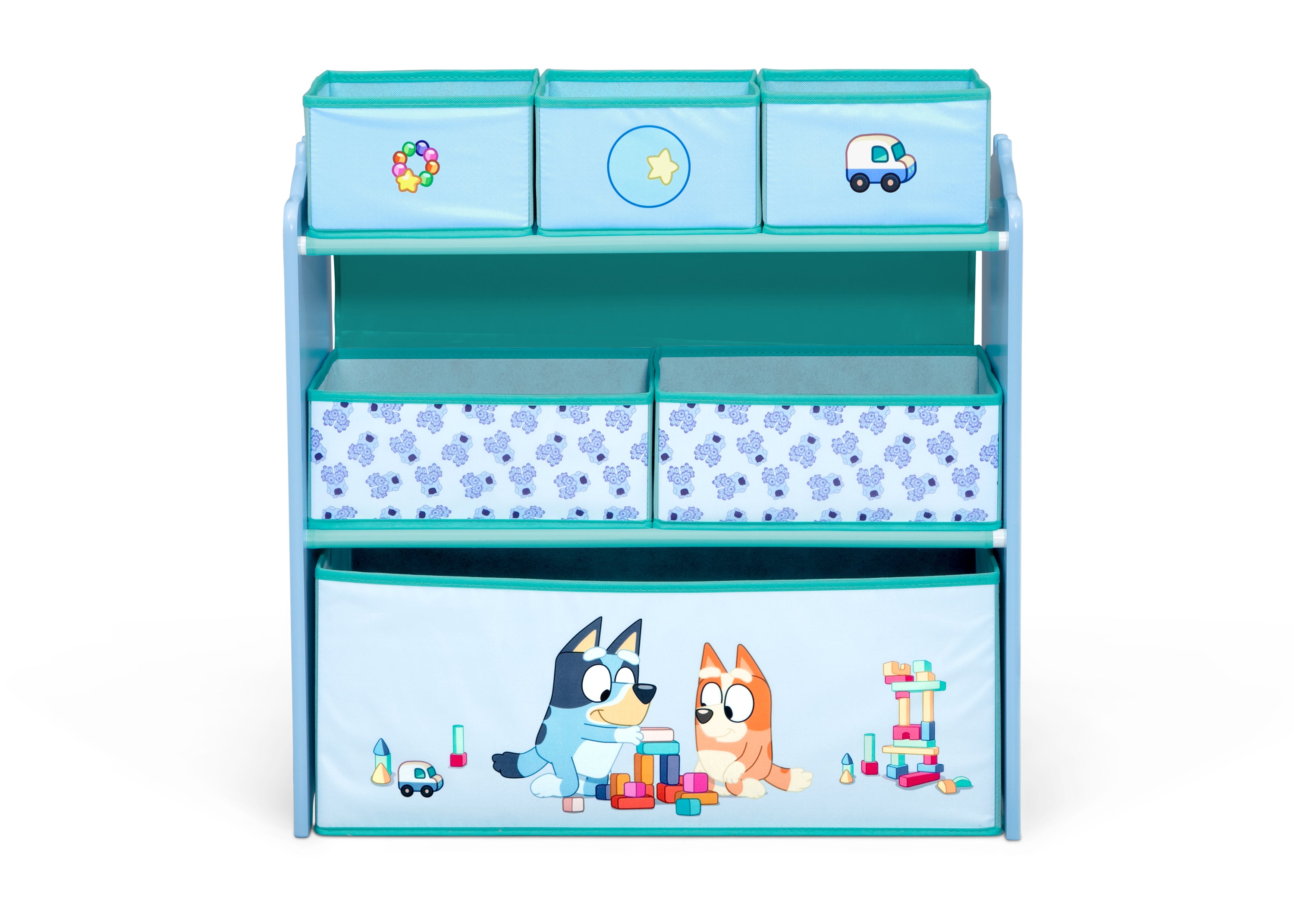Bluey Design & Store 6 Bin Toy Storage Organizer | Delta Children