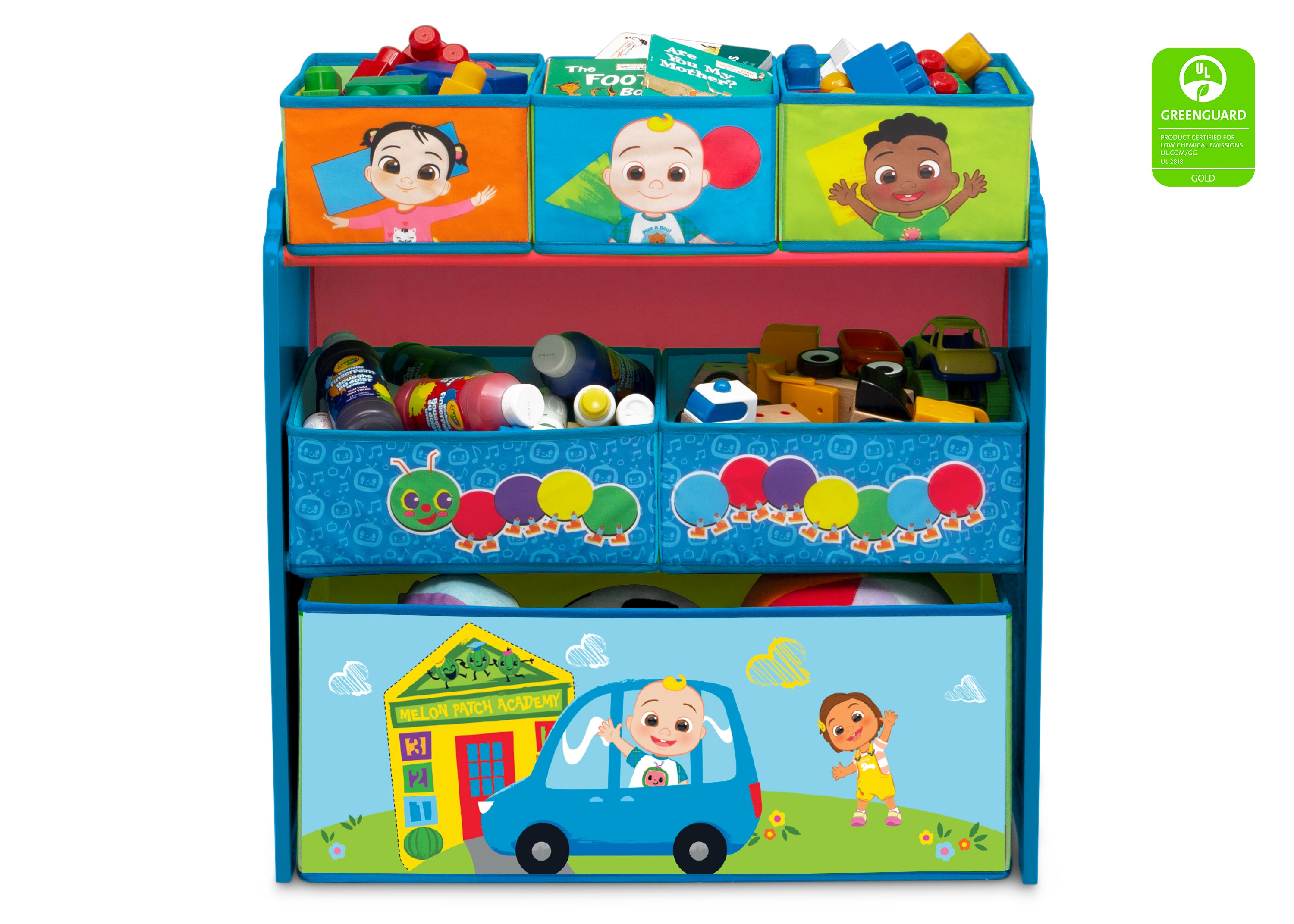 CoComelon 6 Bin Design and Store Toy Organizer - Delta Children