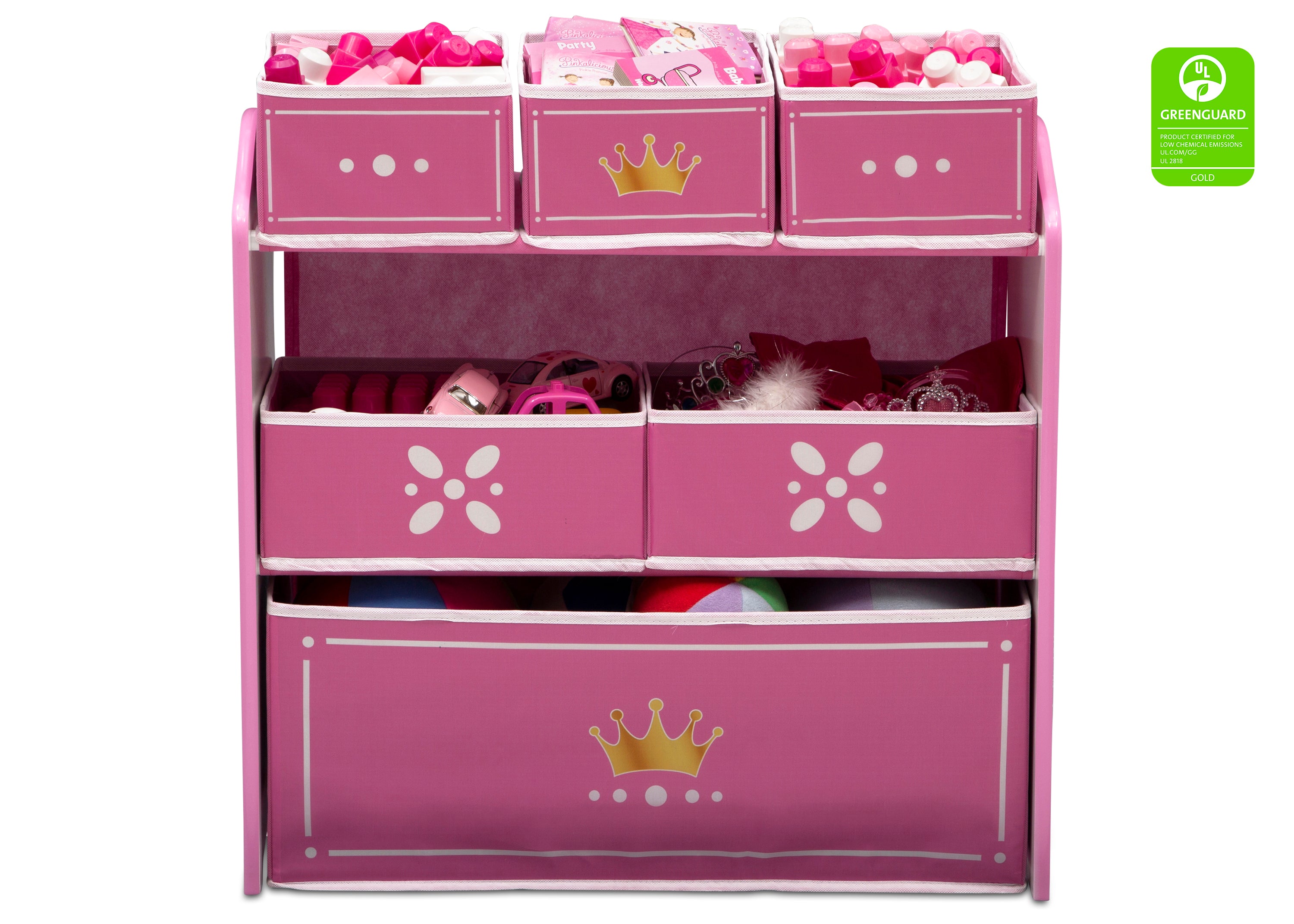 Princess Crown Multi-Bin Toy Organizer - Delta Children
