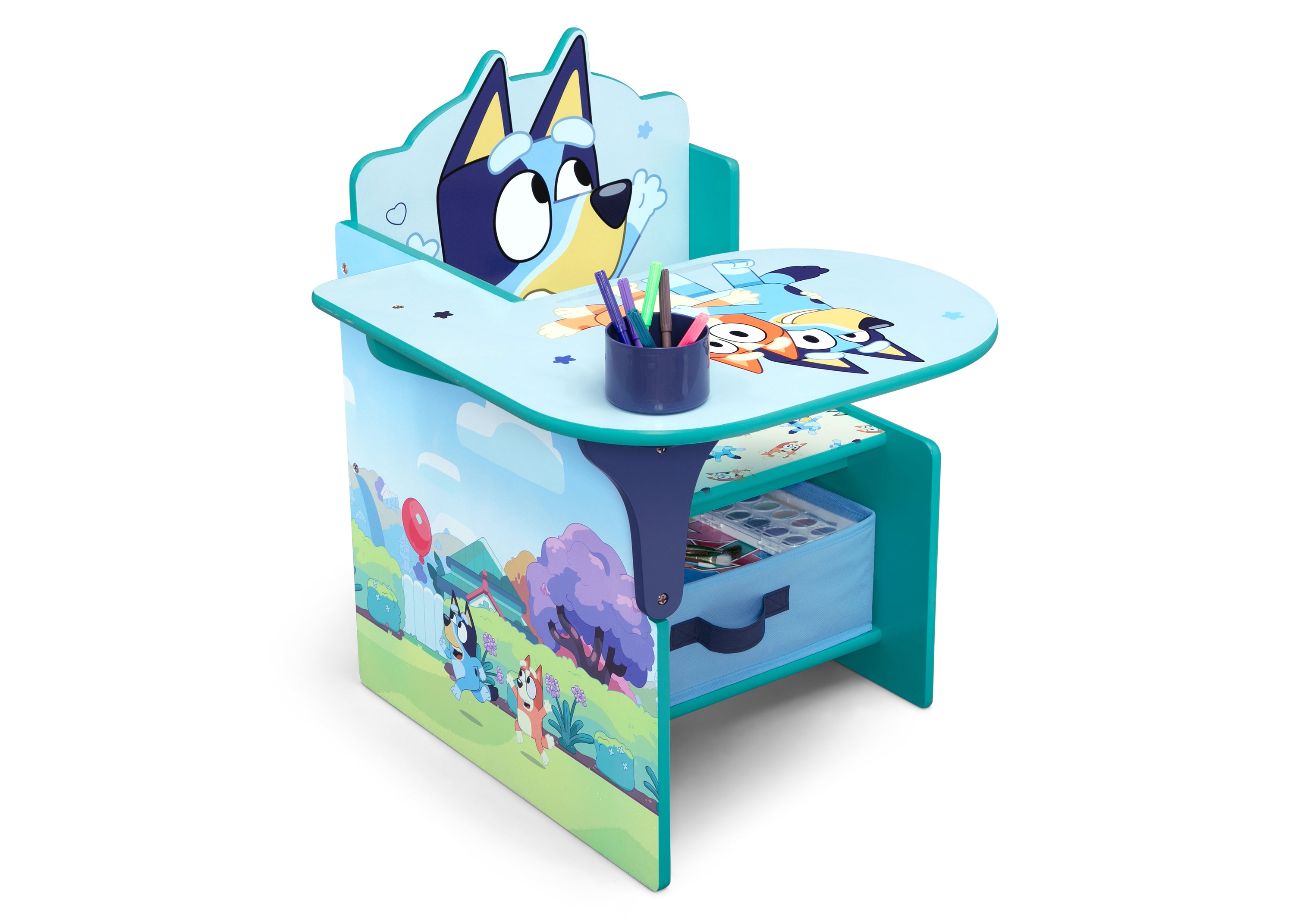 Bluey Chair Desk with Storage Bin | Delta Children