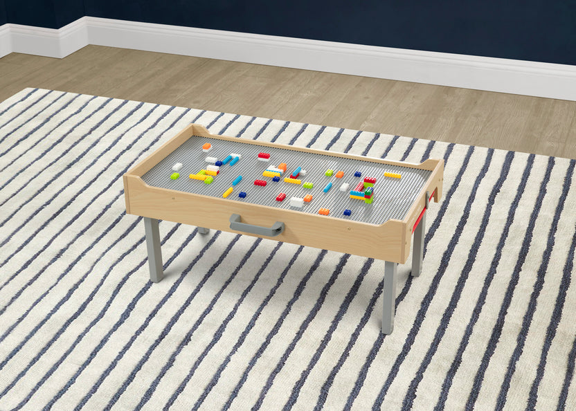 Play N Store Building Bricks Play Table with 100+ Play Bricks Included ...