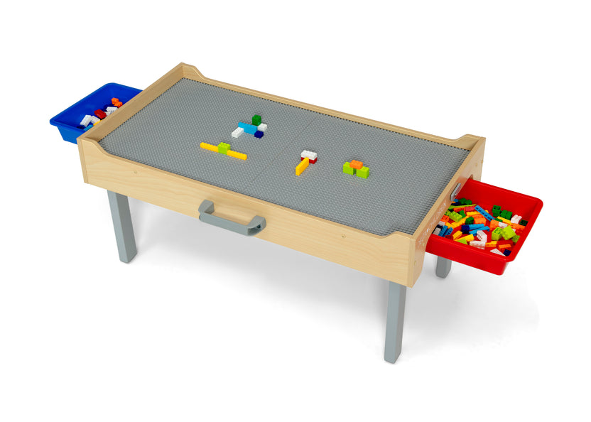 Play N Store Building Bricks Play Table with 100+ Play Bricks Included ...