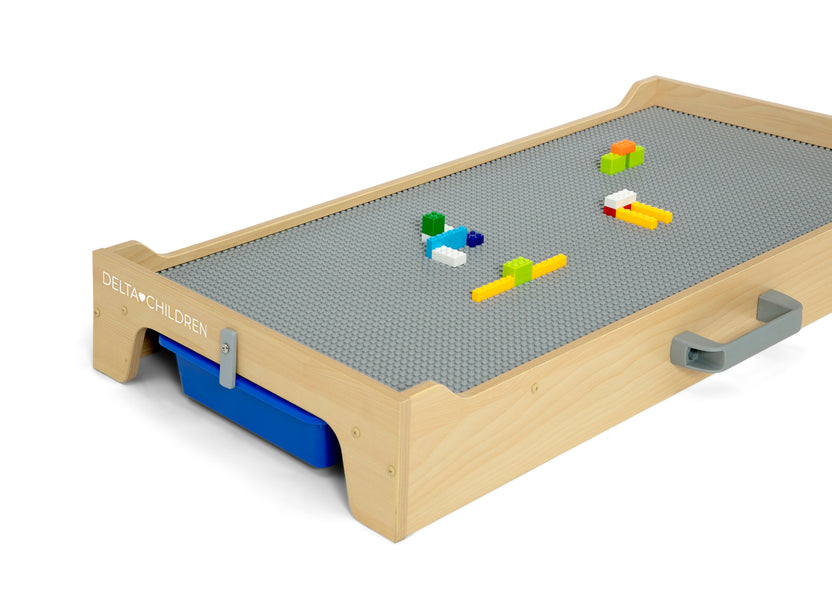 Play N Store Building Bricks Play Table with 100+ Play Bricks Included ...