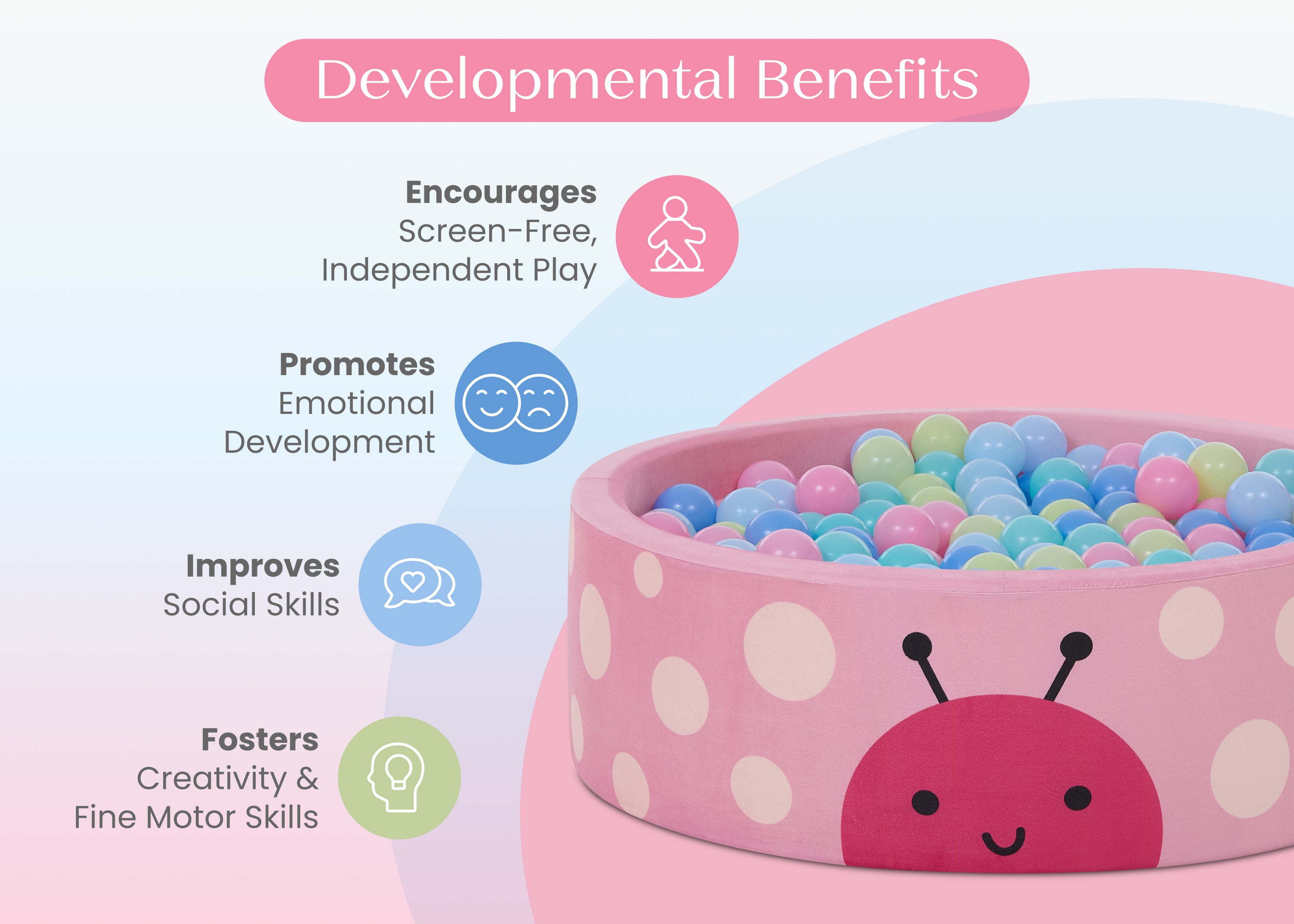 Ladybug Soft Ball Pit with 50 Play Balls | Delta Children