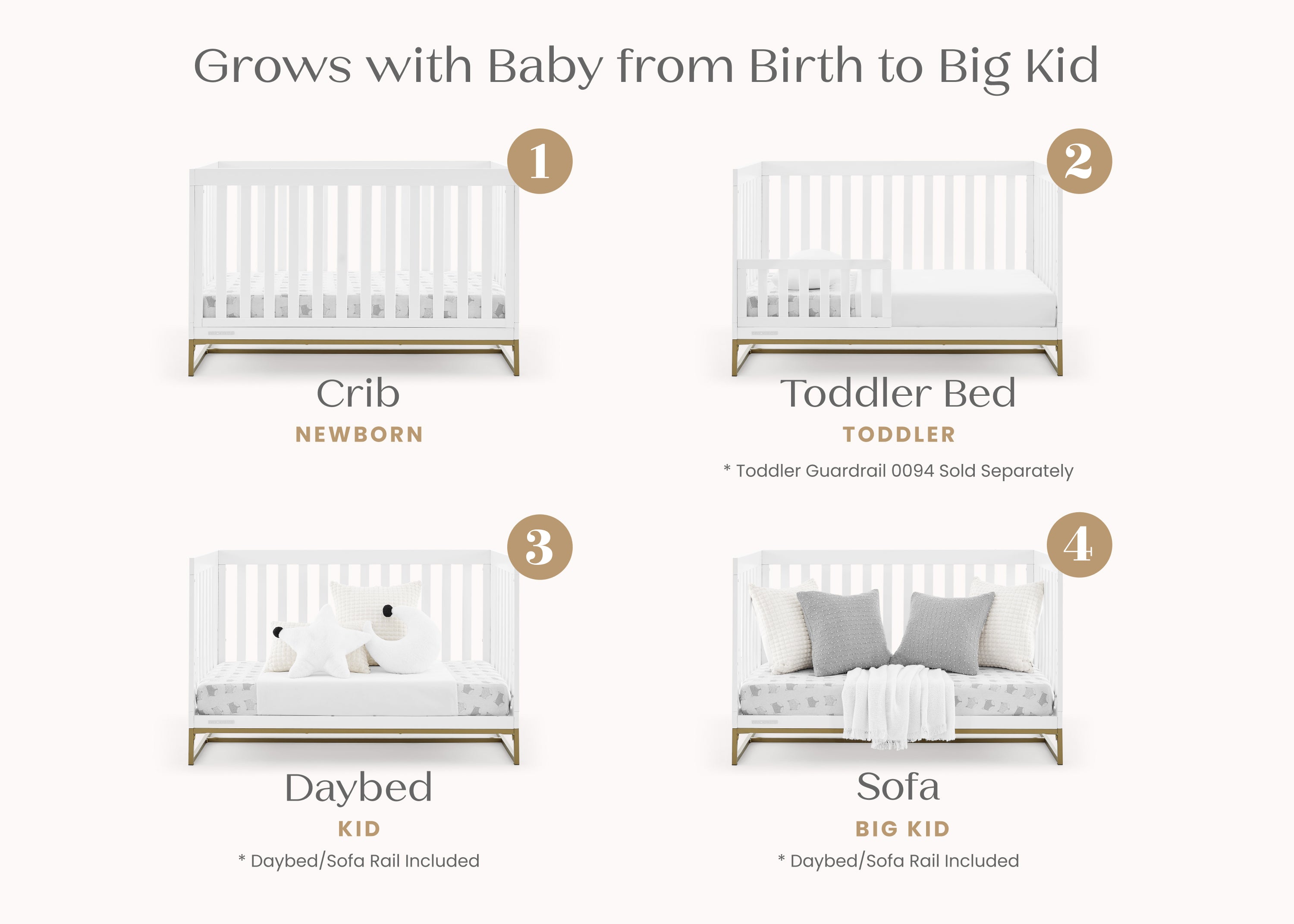 Jade 4-in-1 Convertible Crib - Delta Children