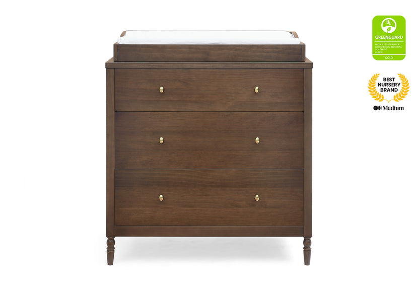 Serena 3 Drawer Dresser with Changing Top and Interlocking Drawers ...