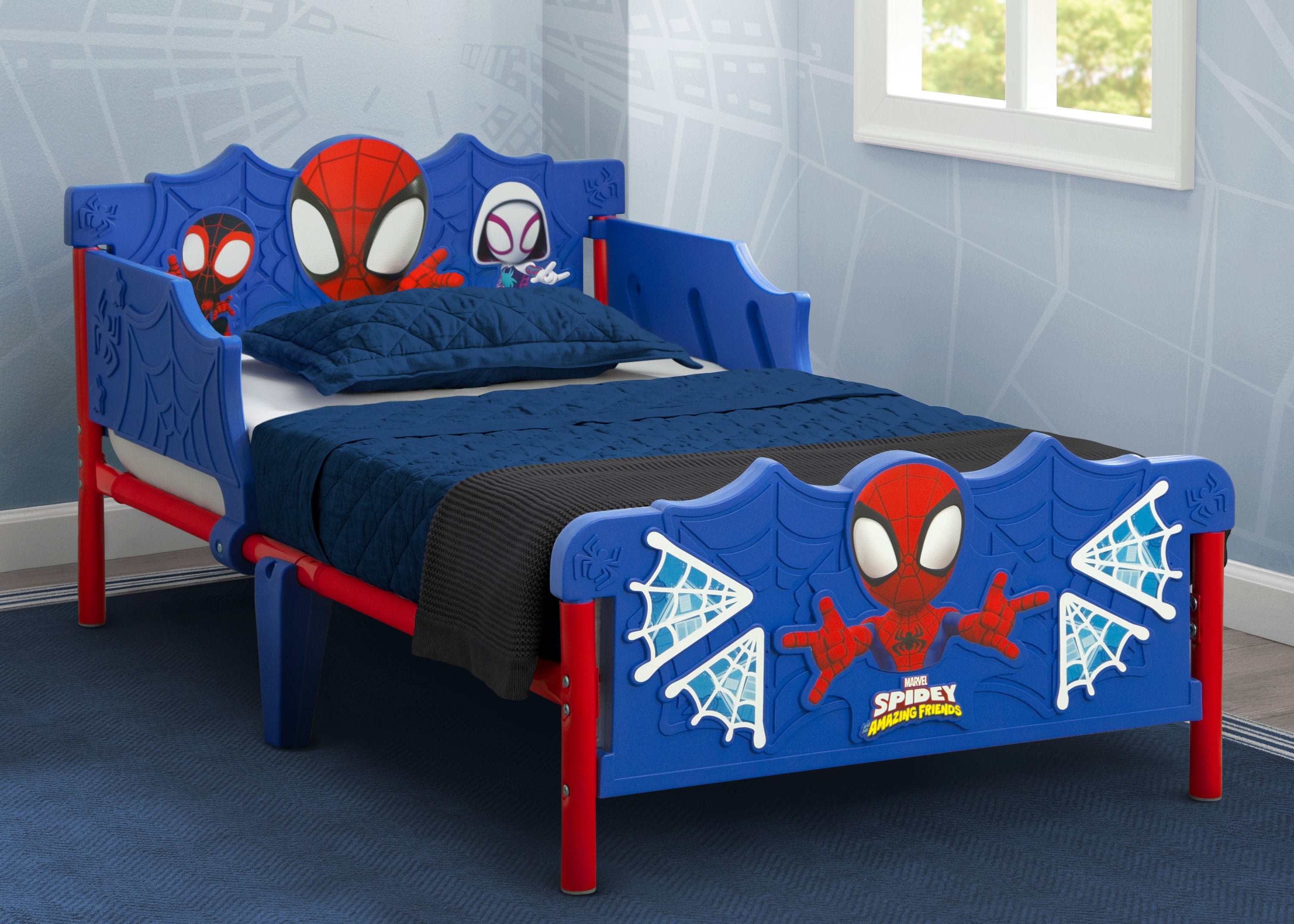 Spidey and His Amazing Friends 3D Toddler Bed | Delta Children