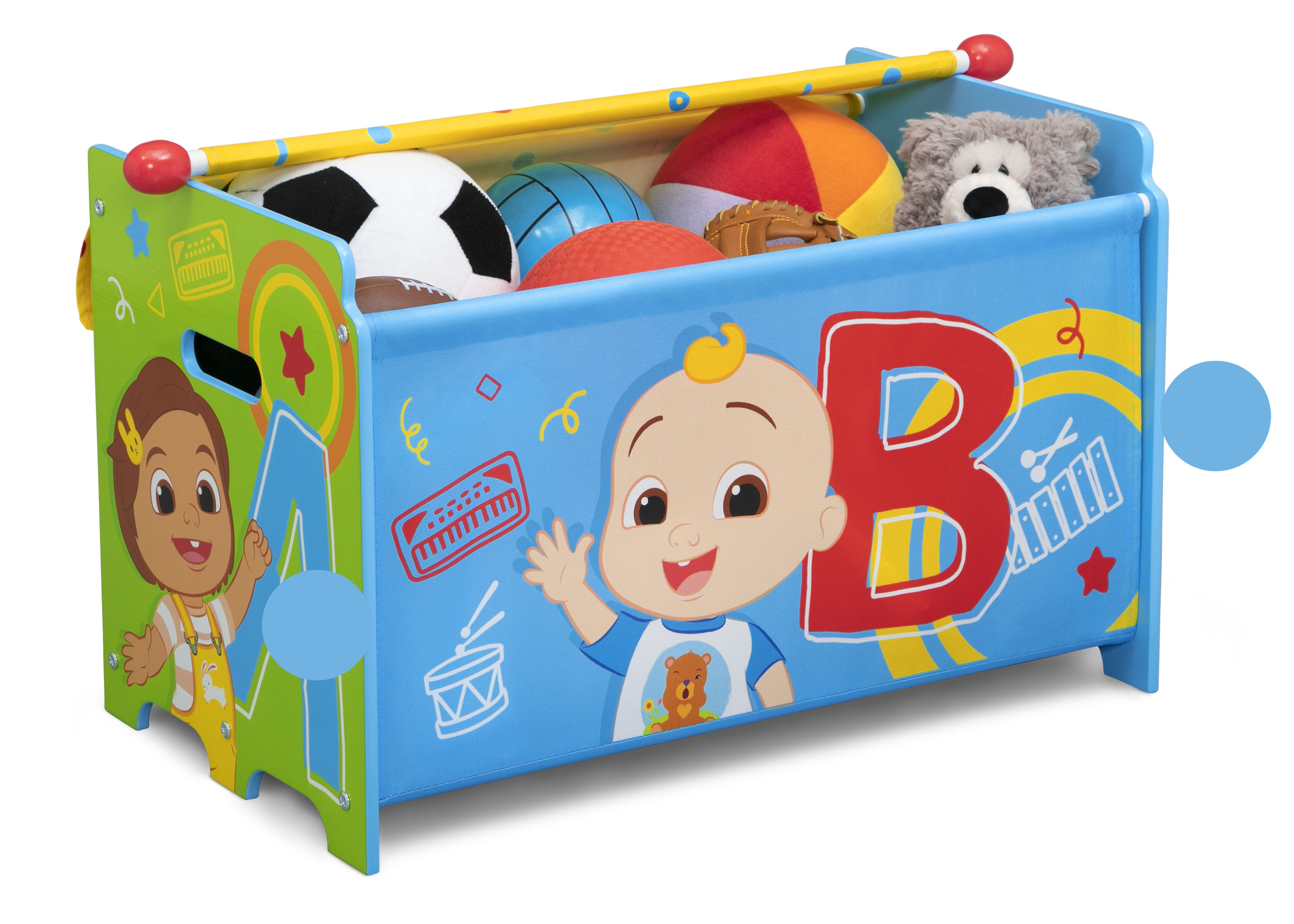 CoComelon Toy Box with Retractable Fabric Top | Delta Children