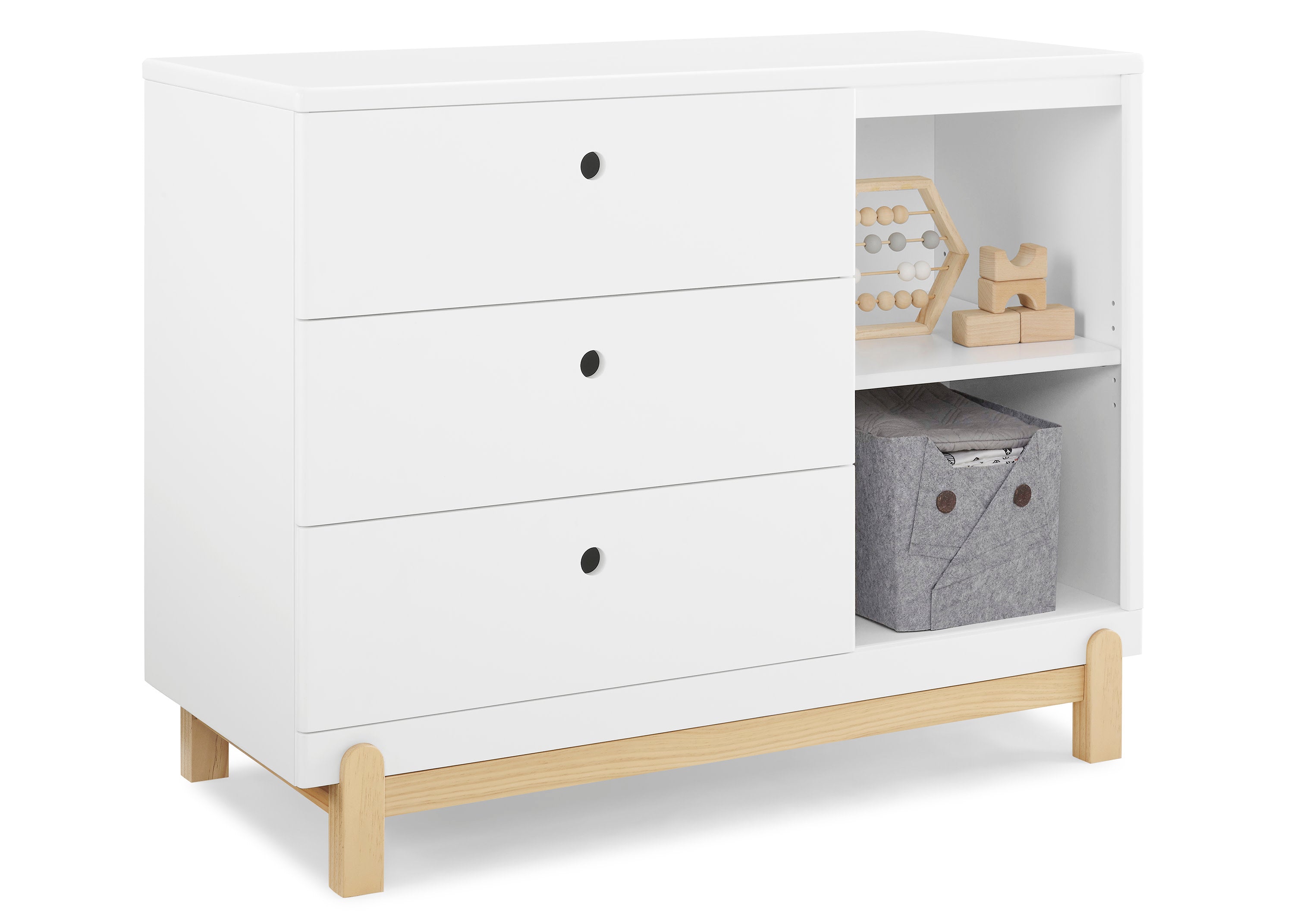 Poppy 3 Drawer Dresser with Cubbies - Delta Children