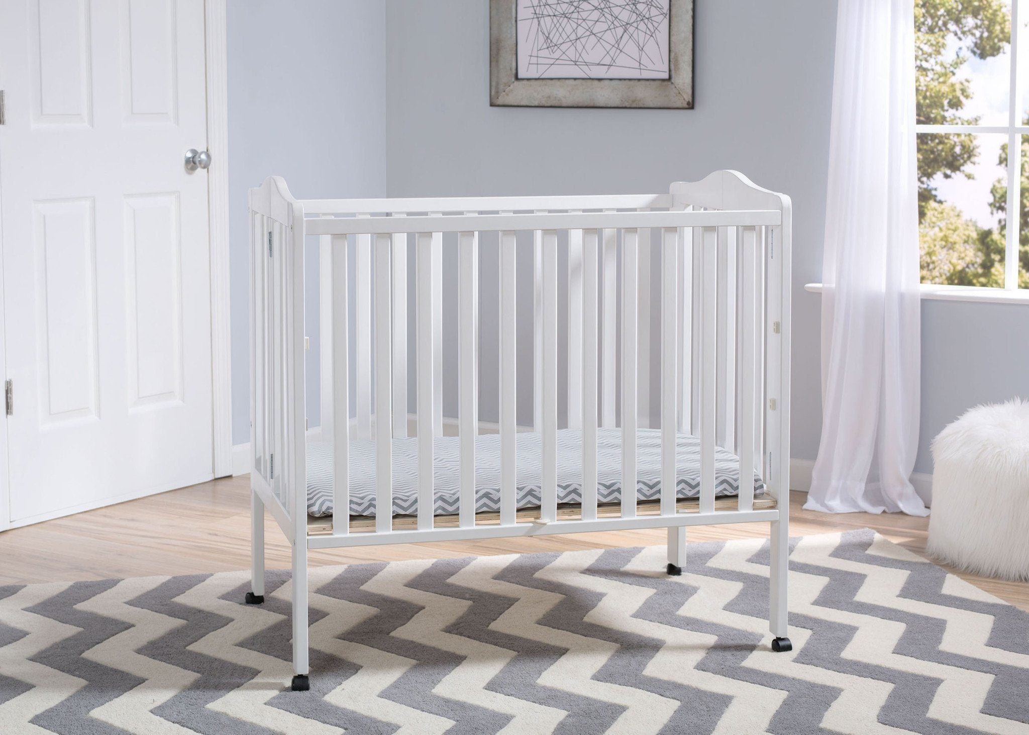 Portable Folding Crib with Mattress - Delta Children