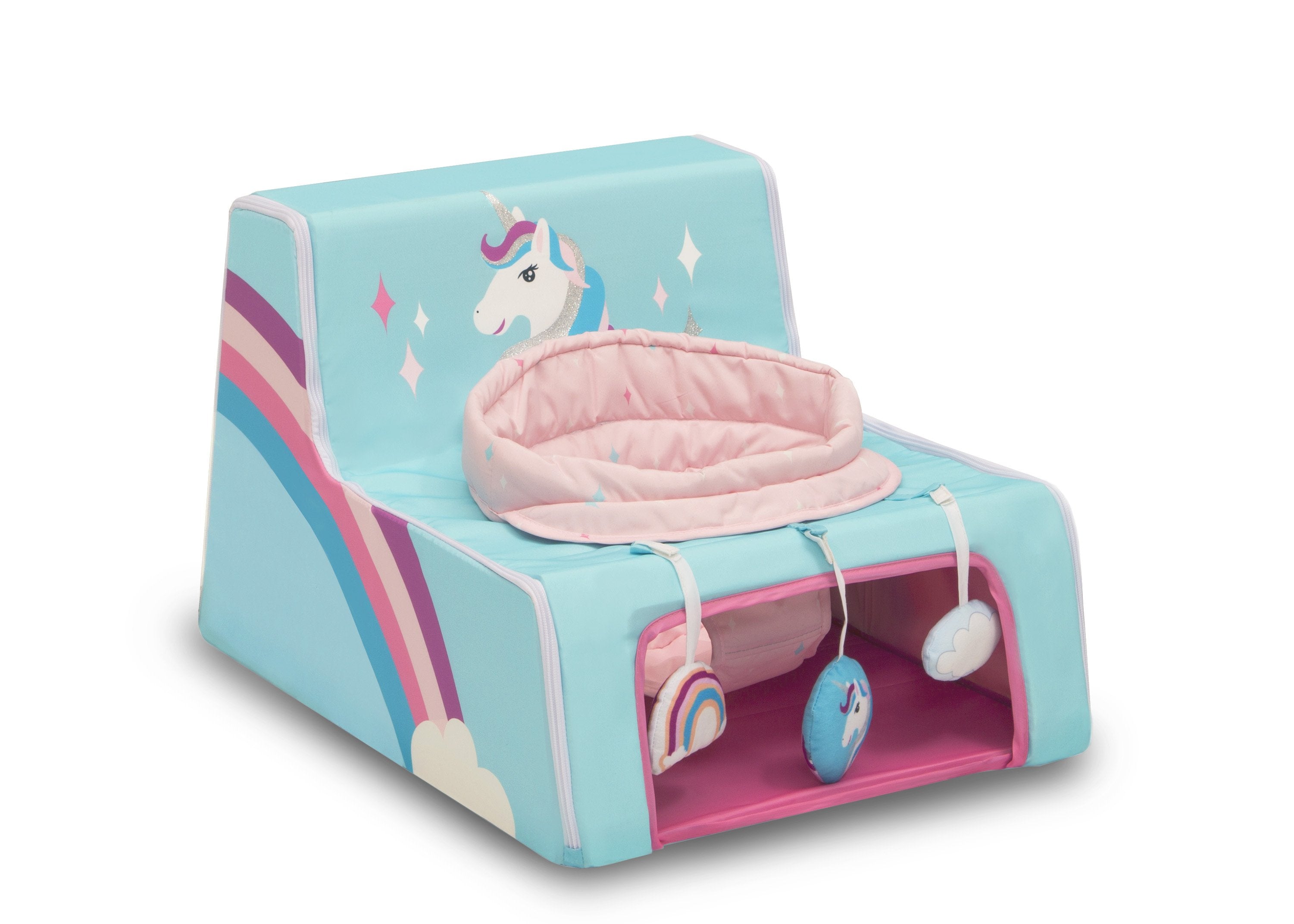 Unicorn Sit N Play Portable Activity Seat for Babies - Delta Children