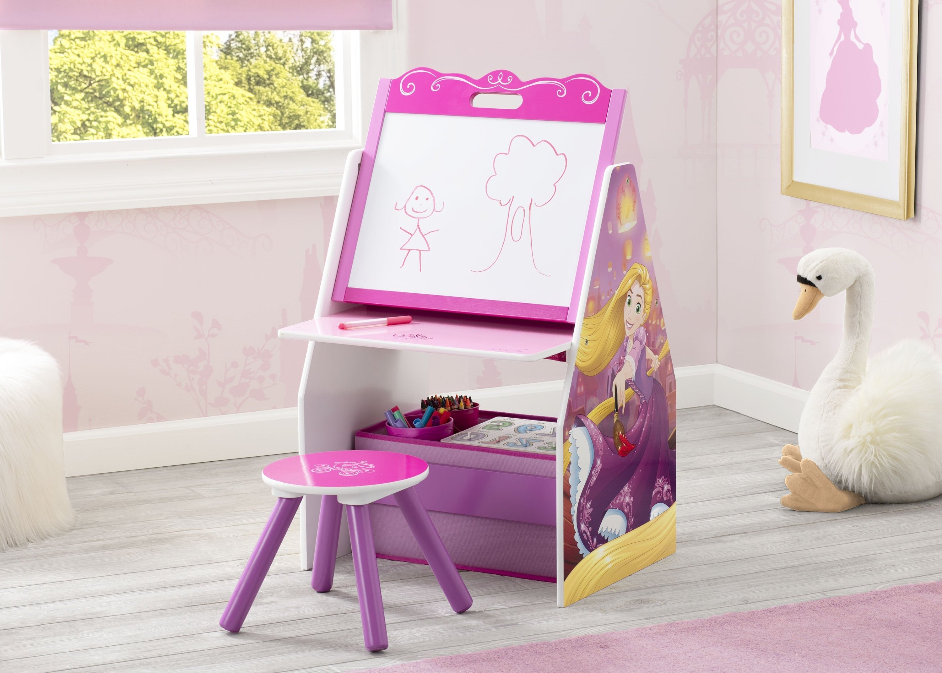 Princess Activity Center - Easel Desk with Stool & | Delta Children