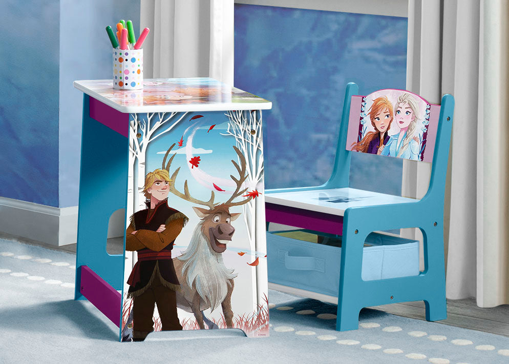Frozen II Kids Wood Desk and Chair Set - Delta Children