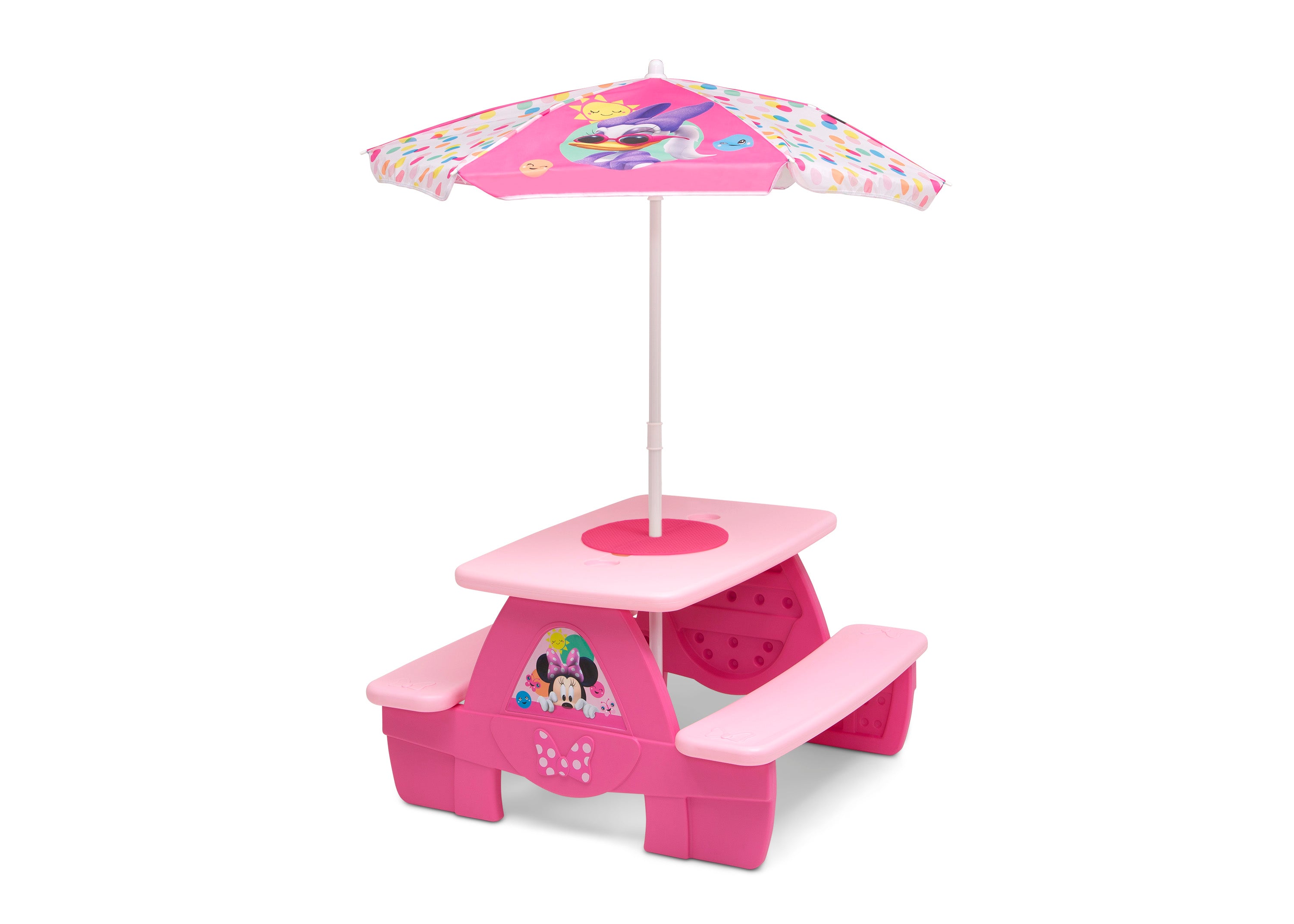 Minnie Mouse 4 Seat Activity Picnic Table with Umbrella | Delta Children