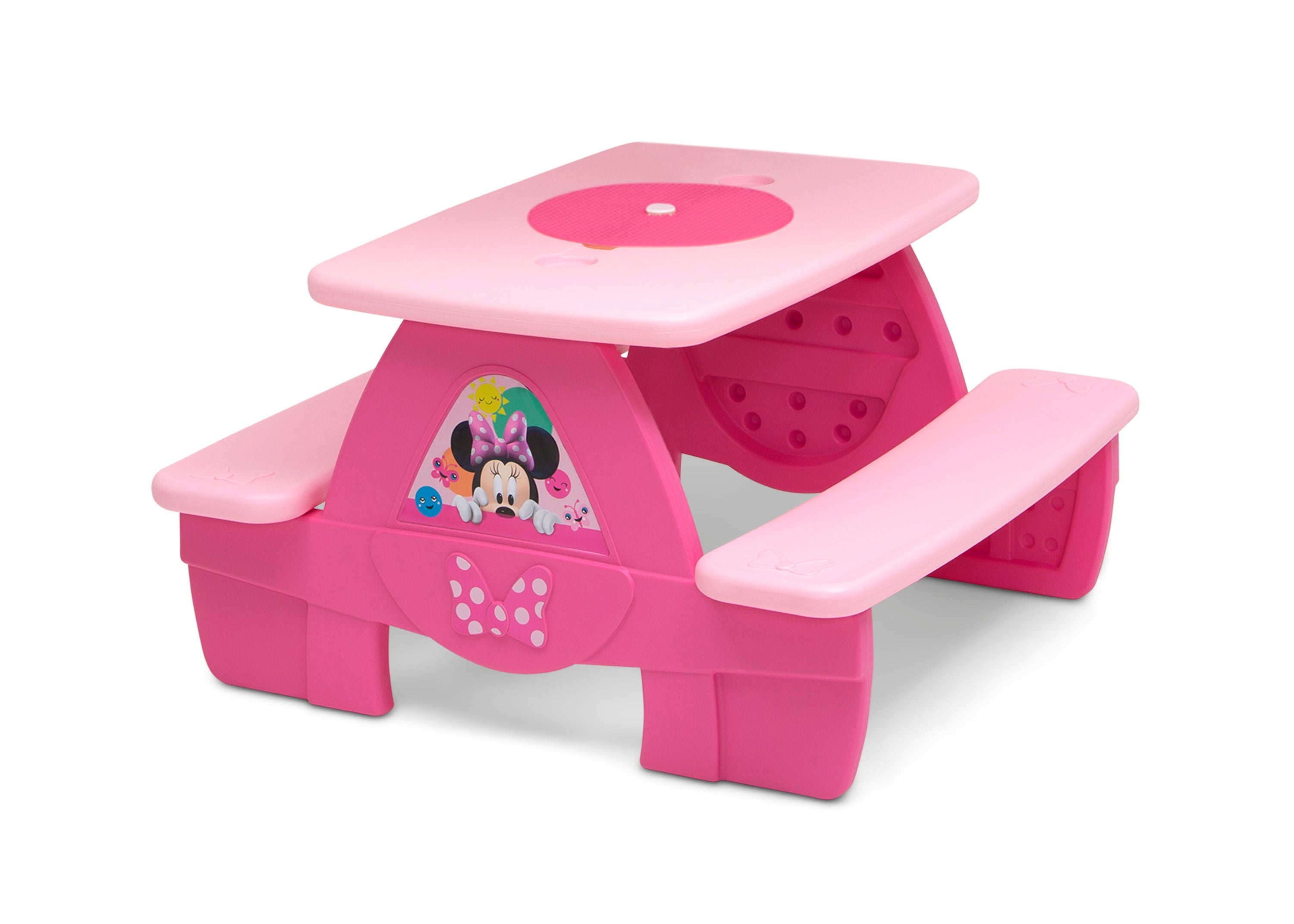 Minnie Mouse 4 Seat Activity Picnic Table with LEGO Compatible Tableto ...