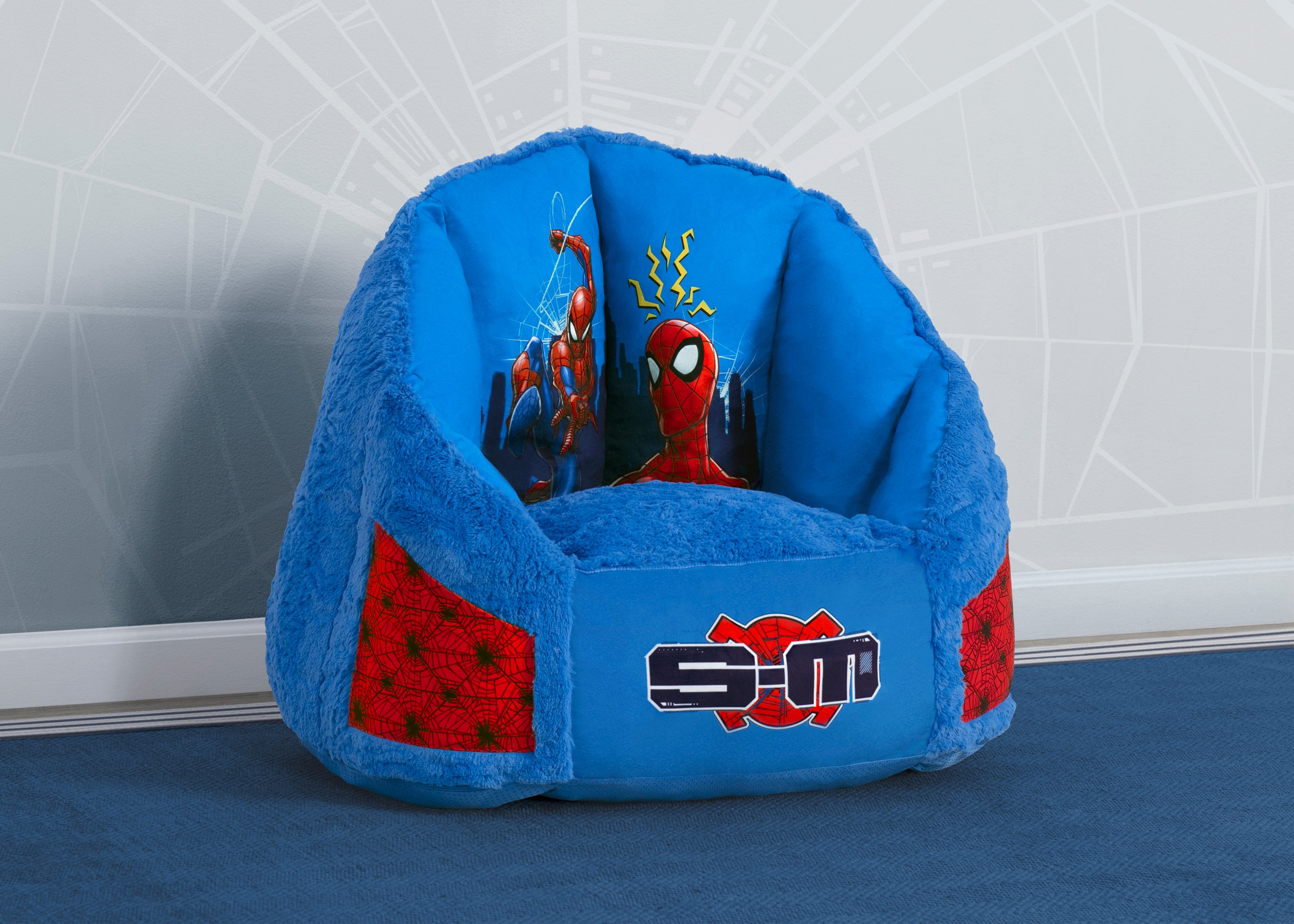 Spider-Man Cozee Fluffy Chair with Memory Foam Seat, | Delta Children