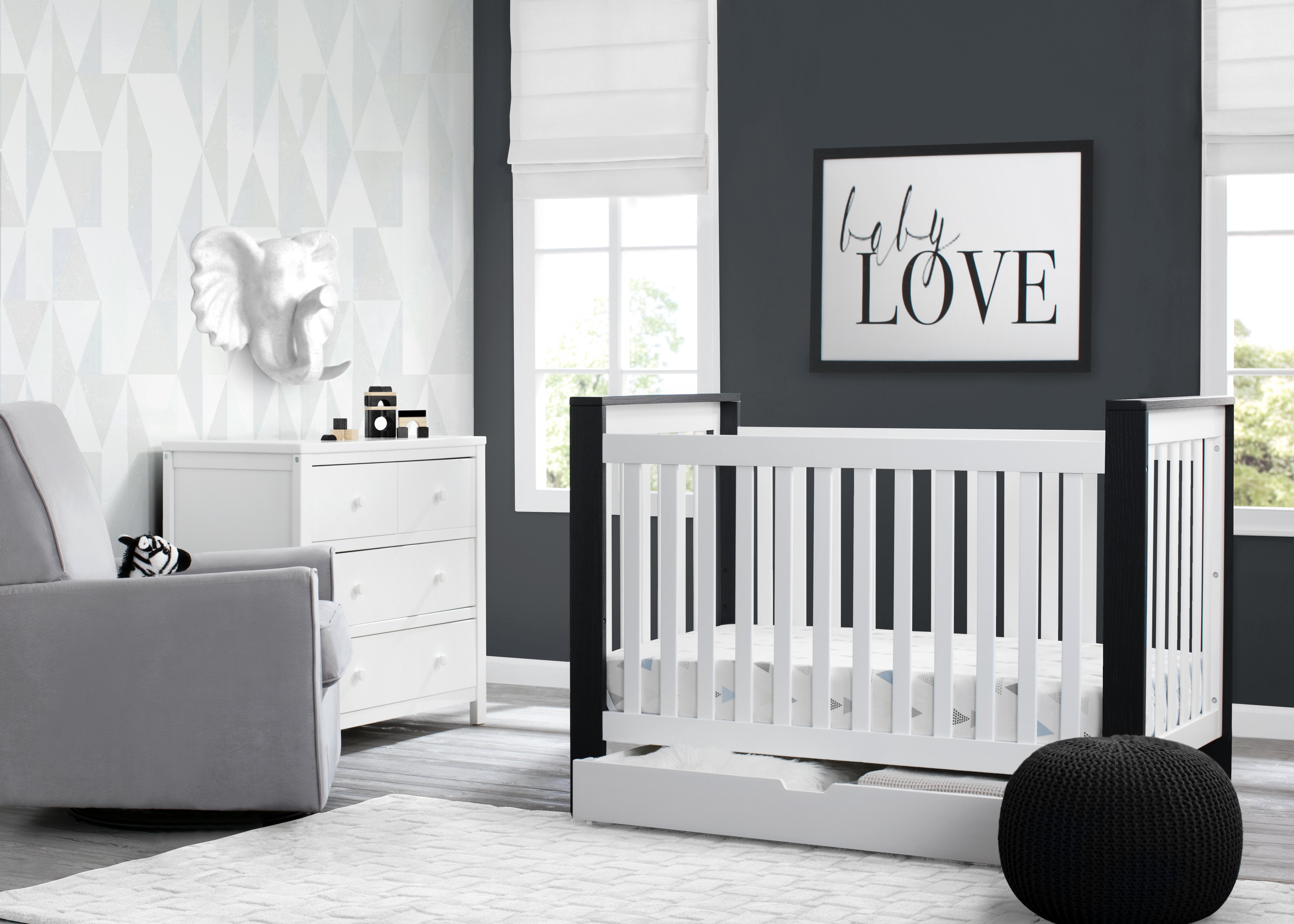 Miles 4-in-1 Convertible Crib + Under Crib Roll-Out | Delta Children