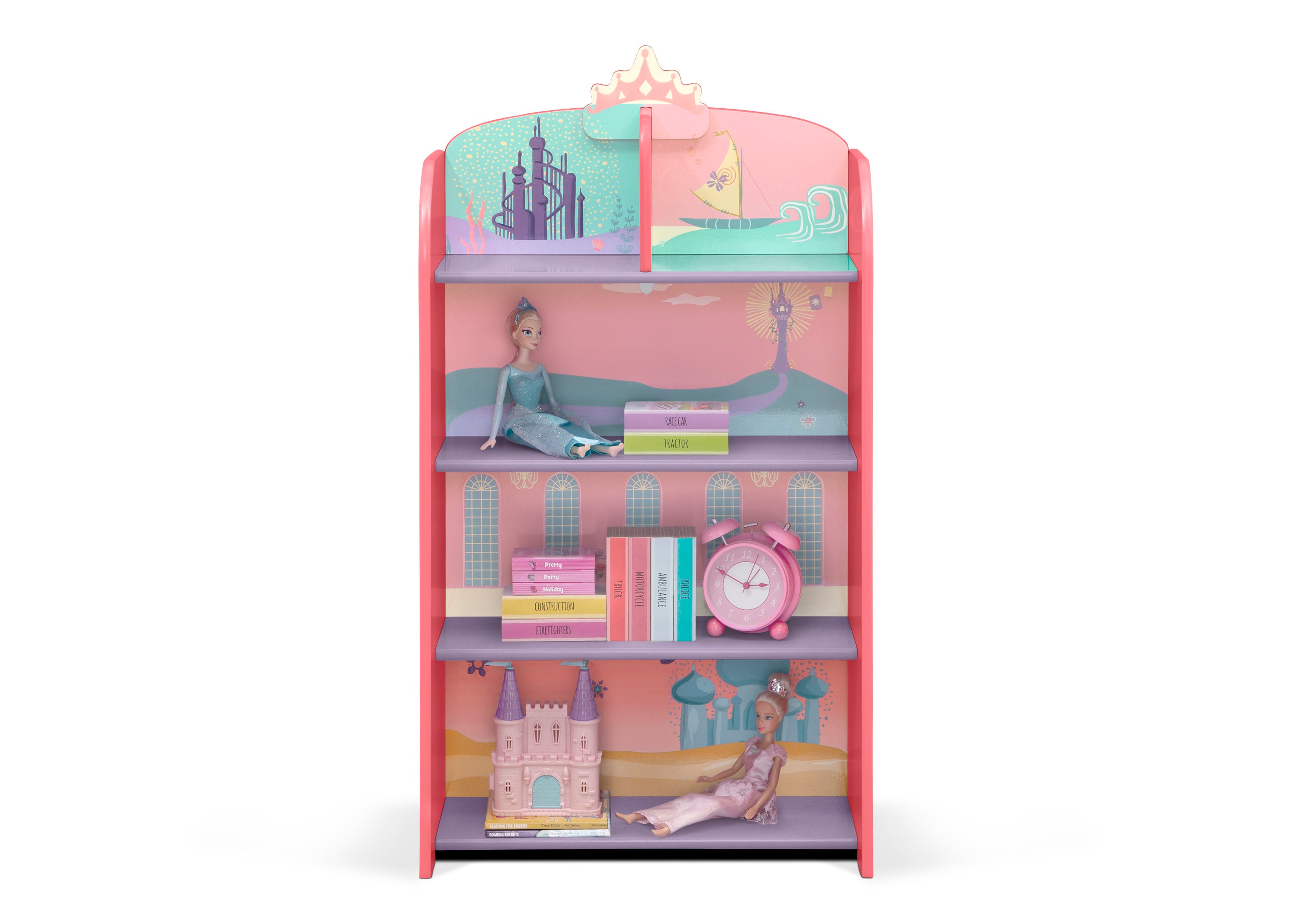 Disney Princess Wooden Playhouse 4-Shelf Bookcase - Delta Children