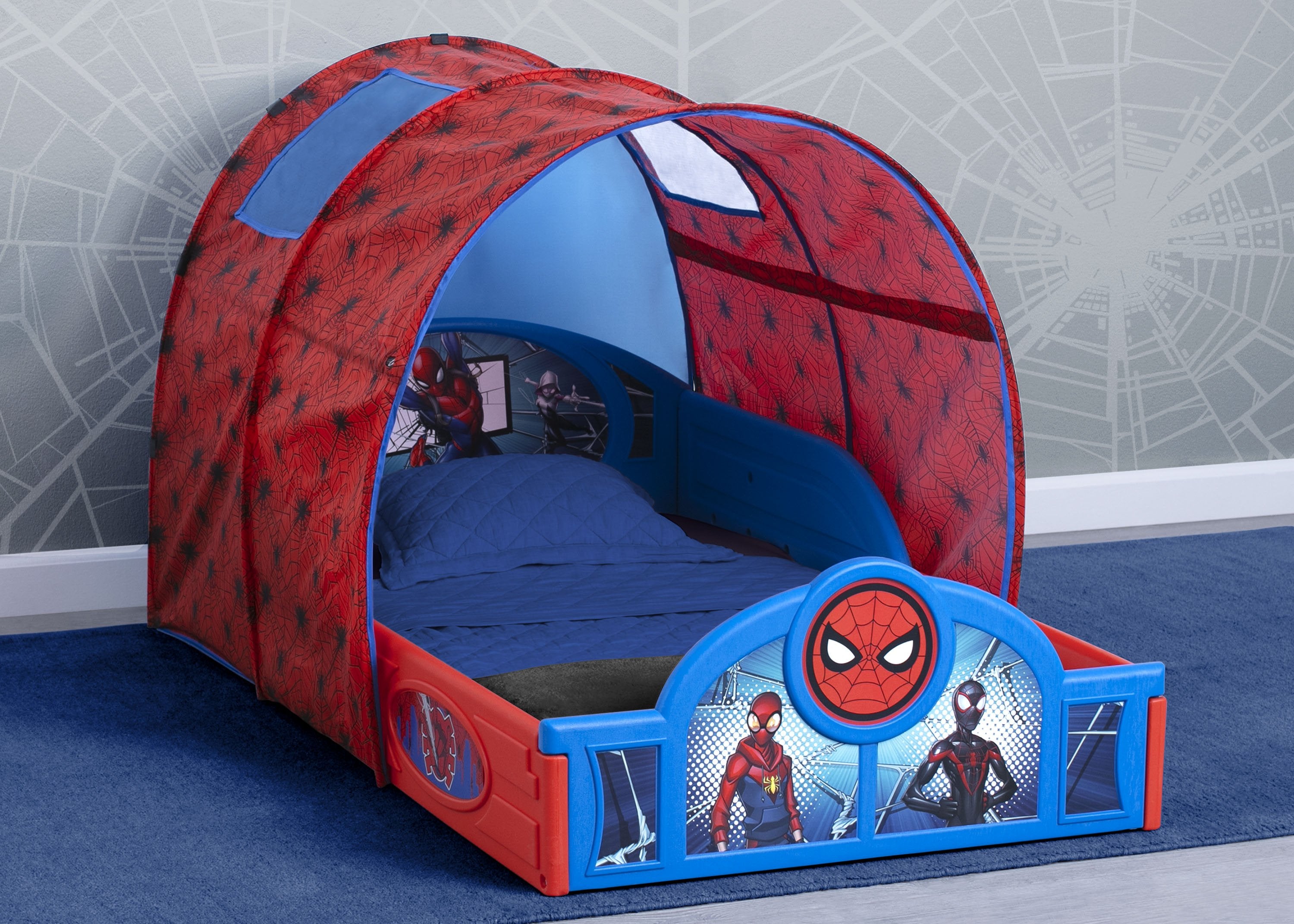 Spider-Man Sleep and Play Toddler Bed with Tent - Delta Children