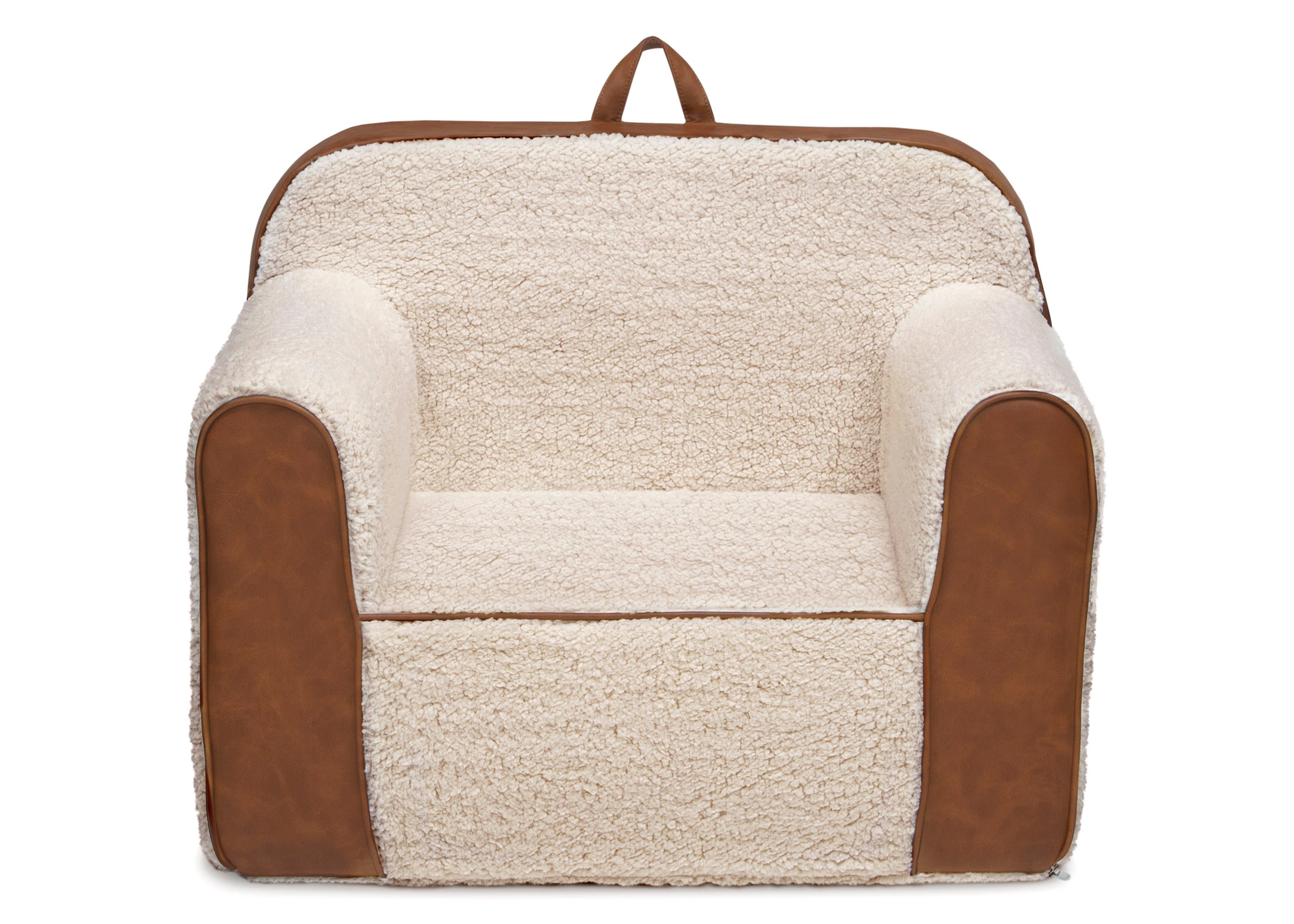 Cozee Sherpa and Faux Leather Chair for Kids - Delta Children