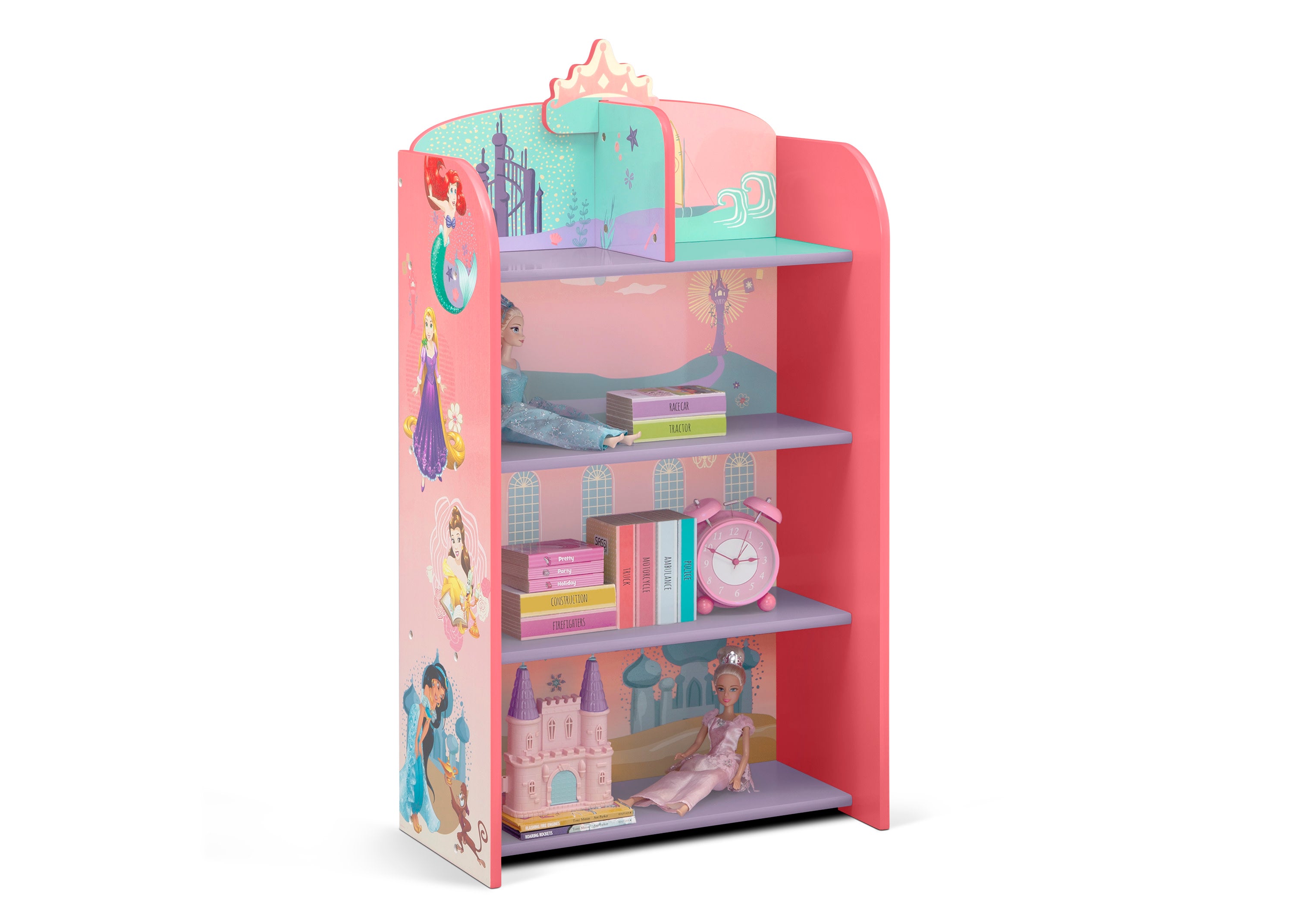 Disney Princess Wooden Playhouse 4-Shelf Bookcase - Delta Children